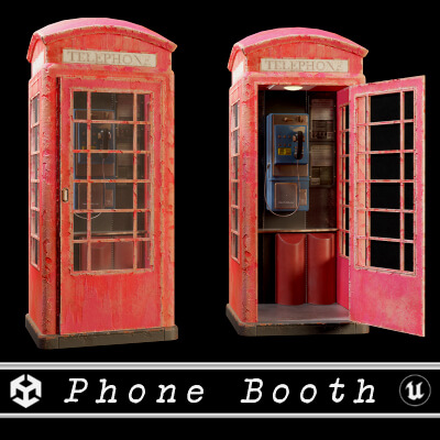 Game Ready Models | Street Elements | Phone Booths | RenderHub