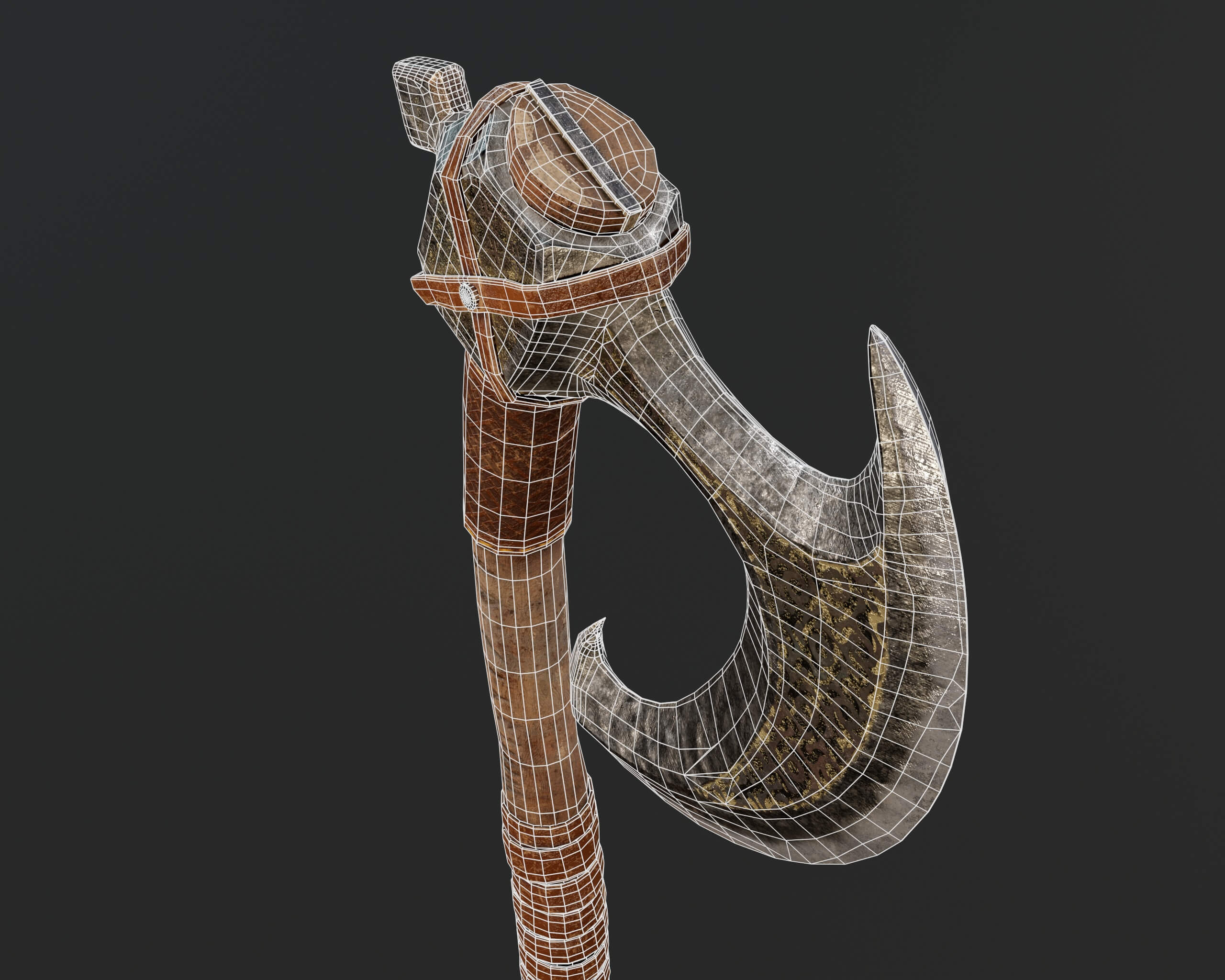 Viking Carved Axe - 3D Model by clockworkcreations