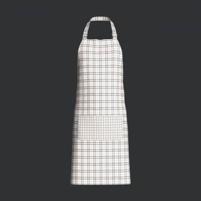 Apron Checked V2 - 3D Model by Clothing Axis