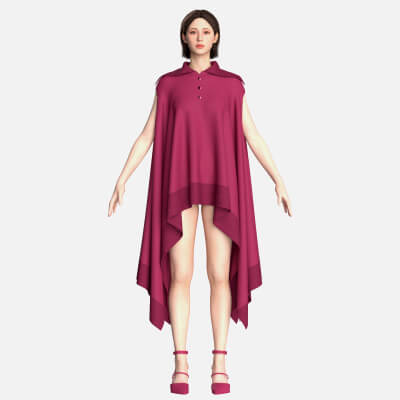 Girls Cope Dress V11 - 3D Model by Clothing Axis