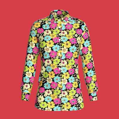 Ladies Print Shirt - 3D Model by Clothing Axis