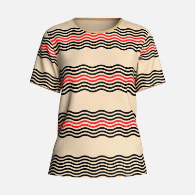 Ladies Print T Shirt - 3D Model by Clothing Axis