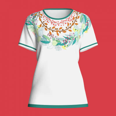Ladies Print Tops V2 - 3D Model by Clothing Axis