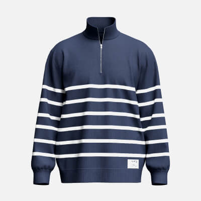 Men Sweat Jacket with Patch - 3D Model by Clothing Axis