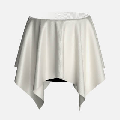 Pure Shine Silk Fabric - 3D Model by Clothing Axis