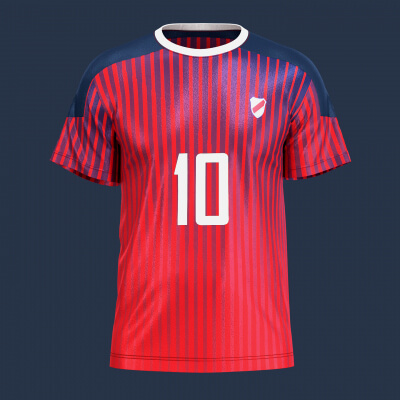 Soccer Red Jersey Player 10 - 3D Model by Clothing Axis