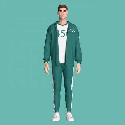 Squid Game Players Uniform 456 - 3D Model by Clothing Axis