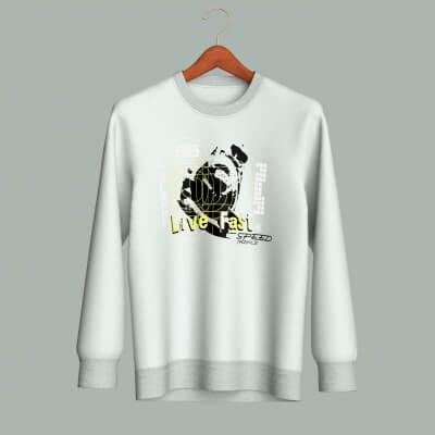 Sweatshirt-Live Fast 3D Model by Clothing Axis