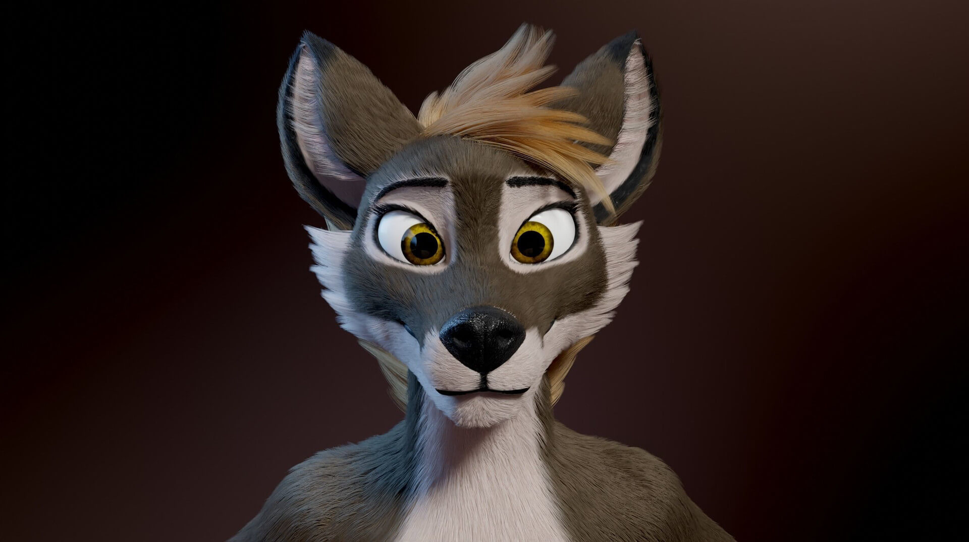 Amethysta Anthro Wolf - 3D Model by CM Studios