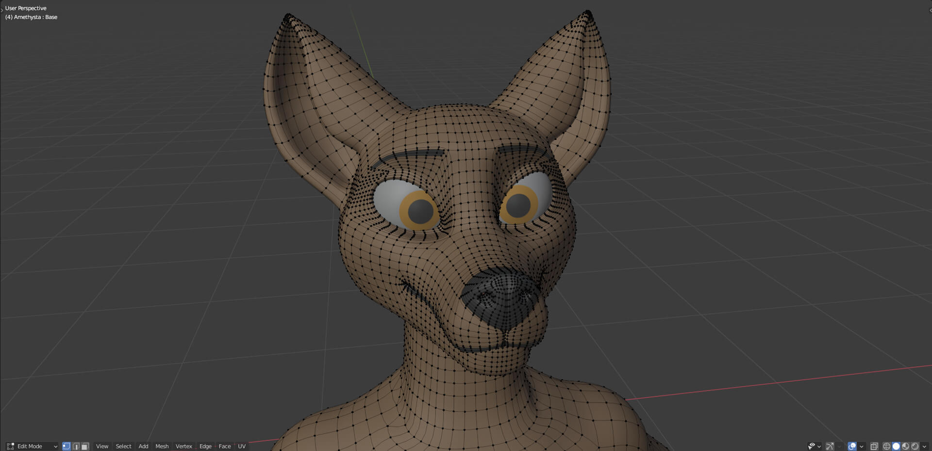 Amethysta Anthro Wolf - 3D Model by CM Studios