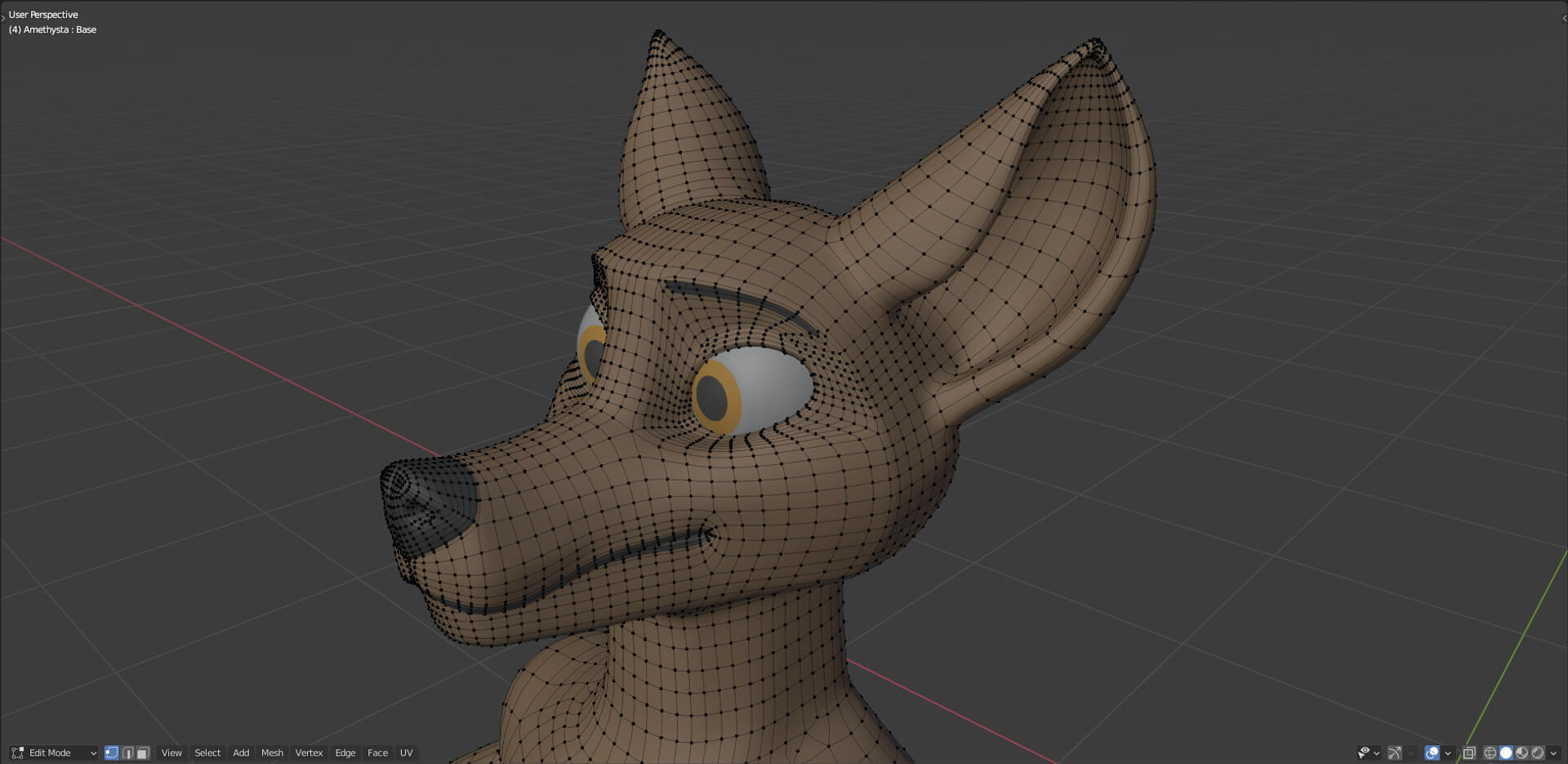 Amethysta Anthro Wolf - 3D Model by CM Studios