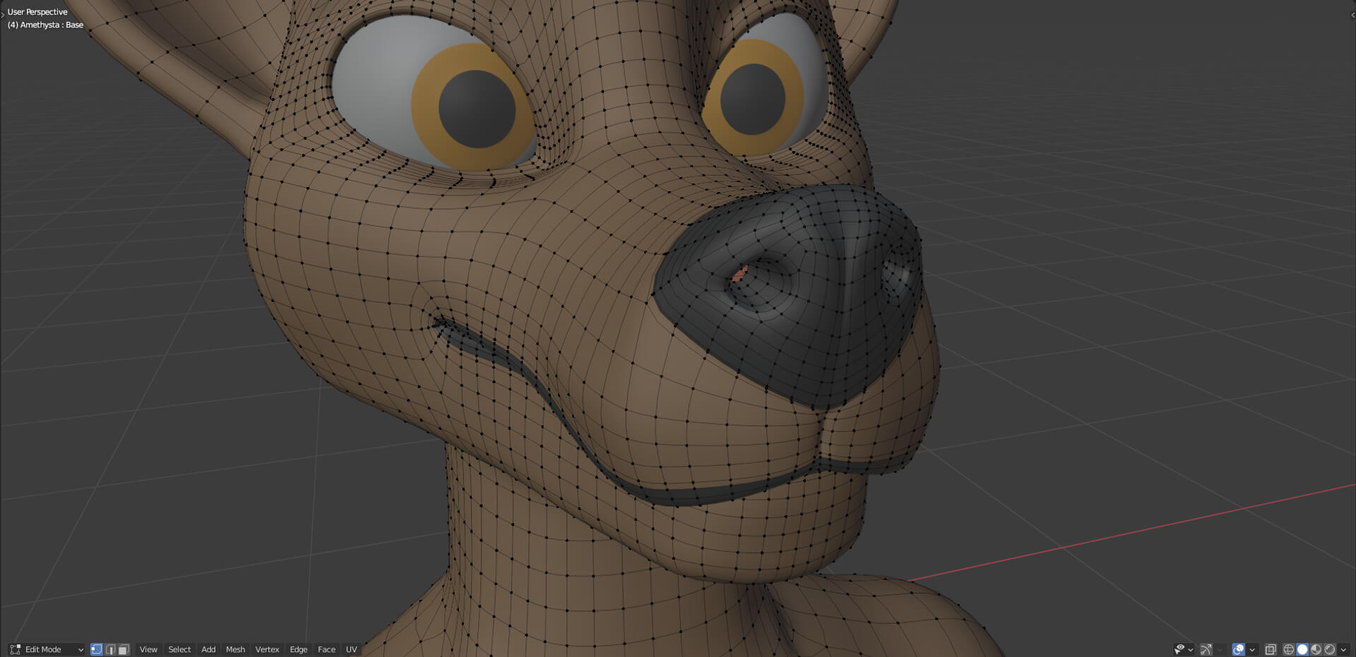 Amethysta Anthro Wolf - 3D Model by CM Studios