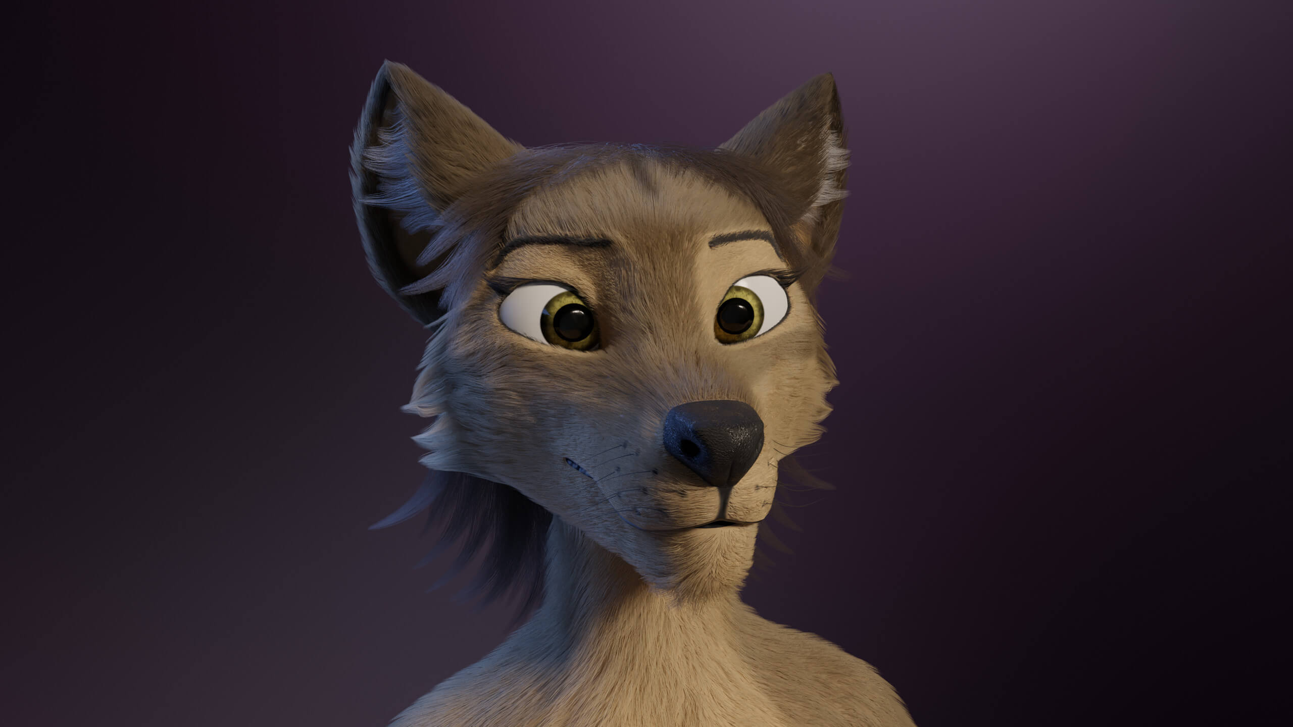 Ashley Anthro Wolf - 3D Model by CM Studios