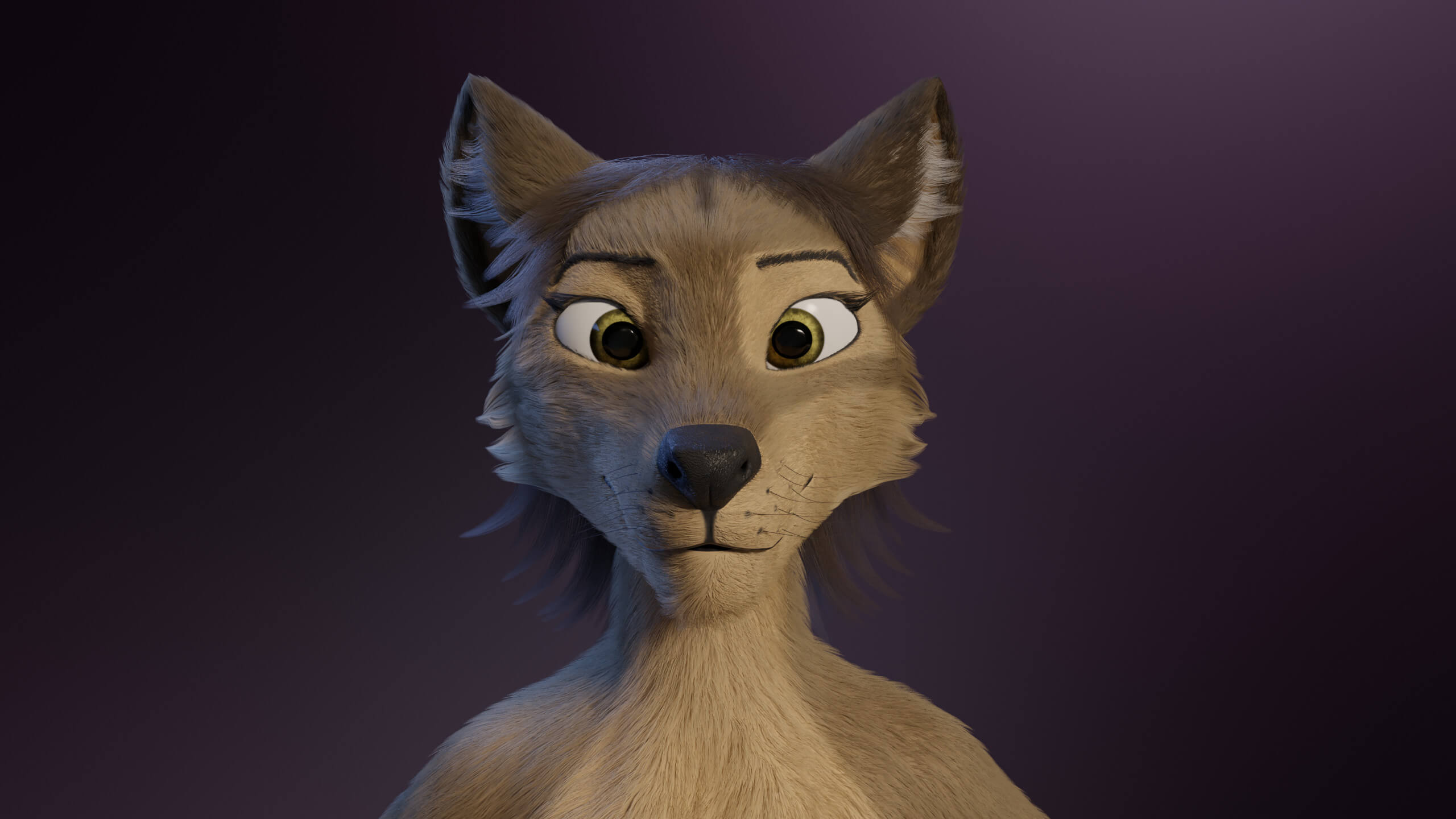 Ashley Anthro Wolf - 3D Model by CM Studios