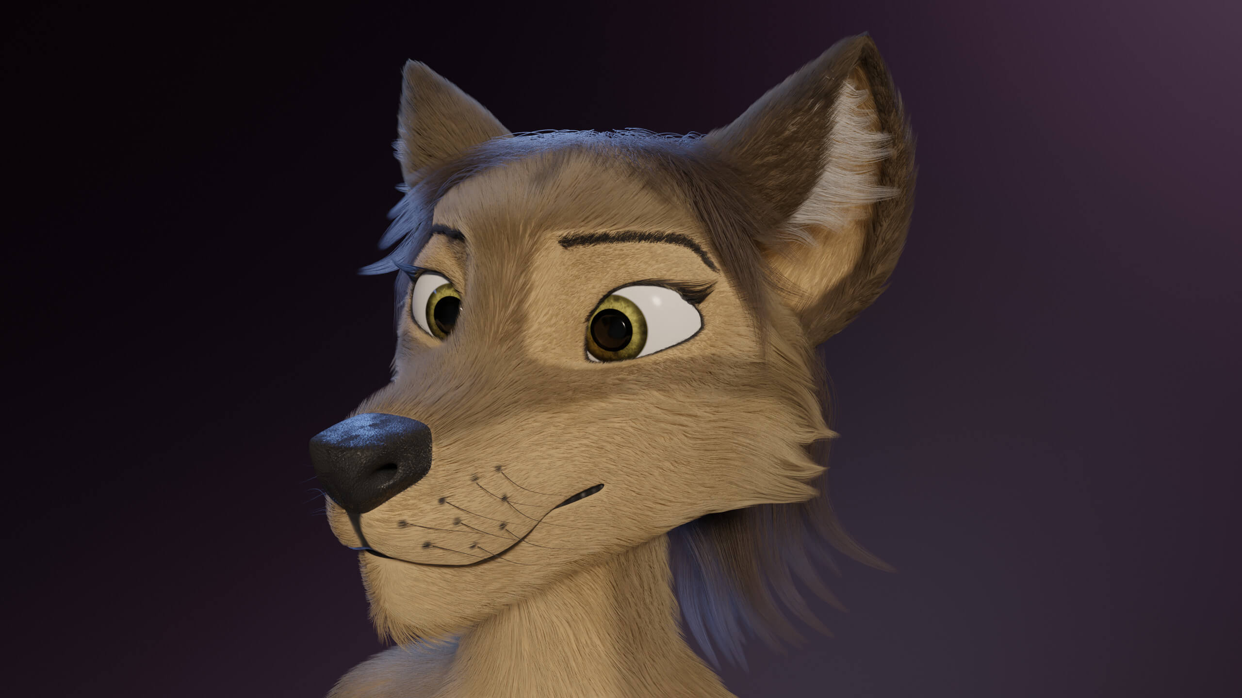 Ashley Anthro Wolf - 3D Model by CM Studios