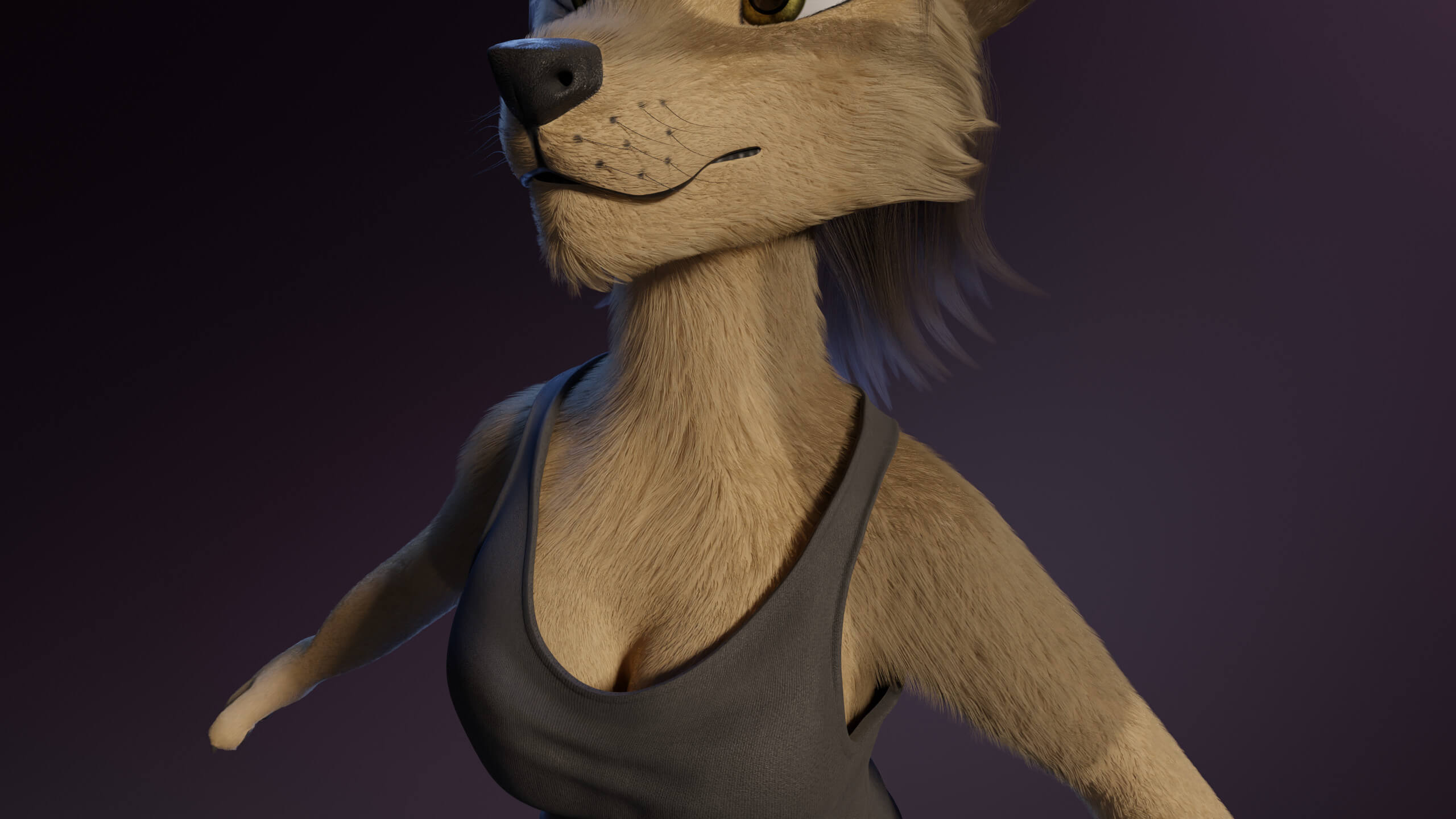 Ashley Anthro Wolf - 3D Model by CM Studios
