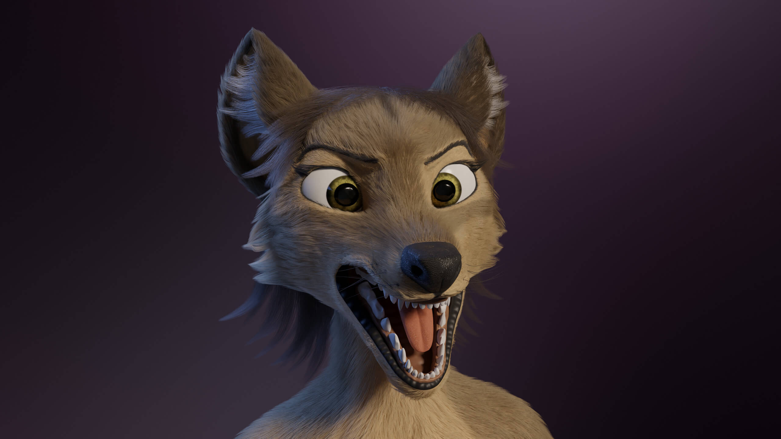 Ashley Anthro Wolf - 3D Model by CM Studios