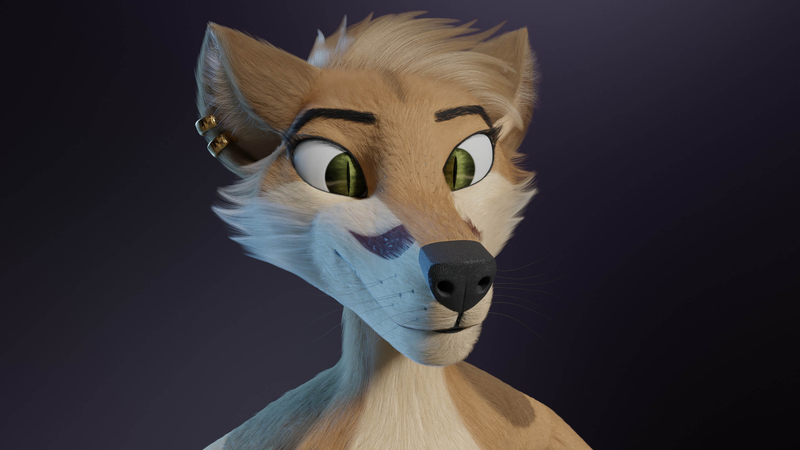 Athena Anthro Fox - 3D Model by CM Studios
