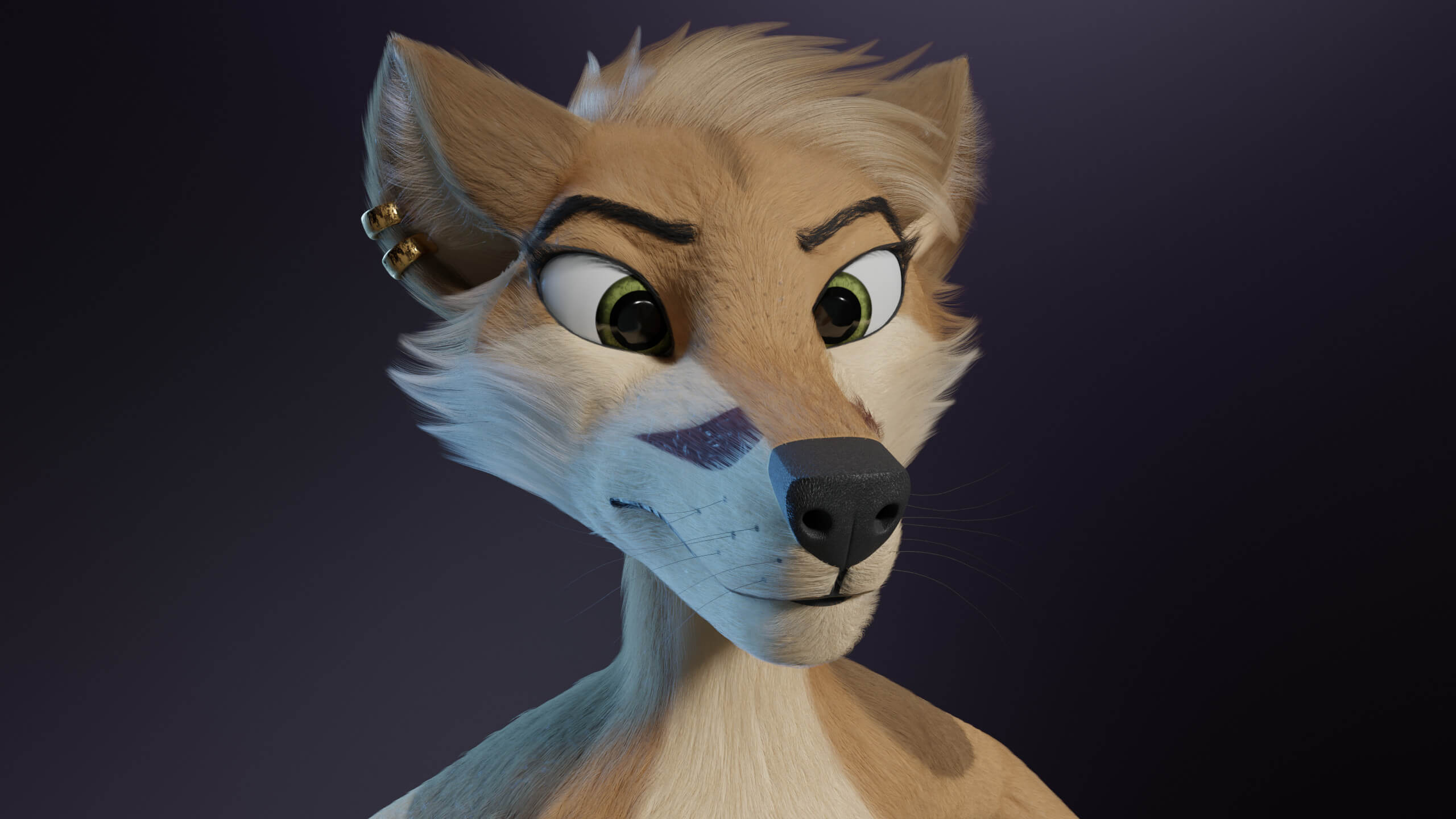 Athena Anthro Fox - 3D Model by CM Studios