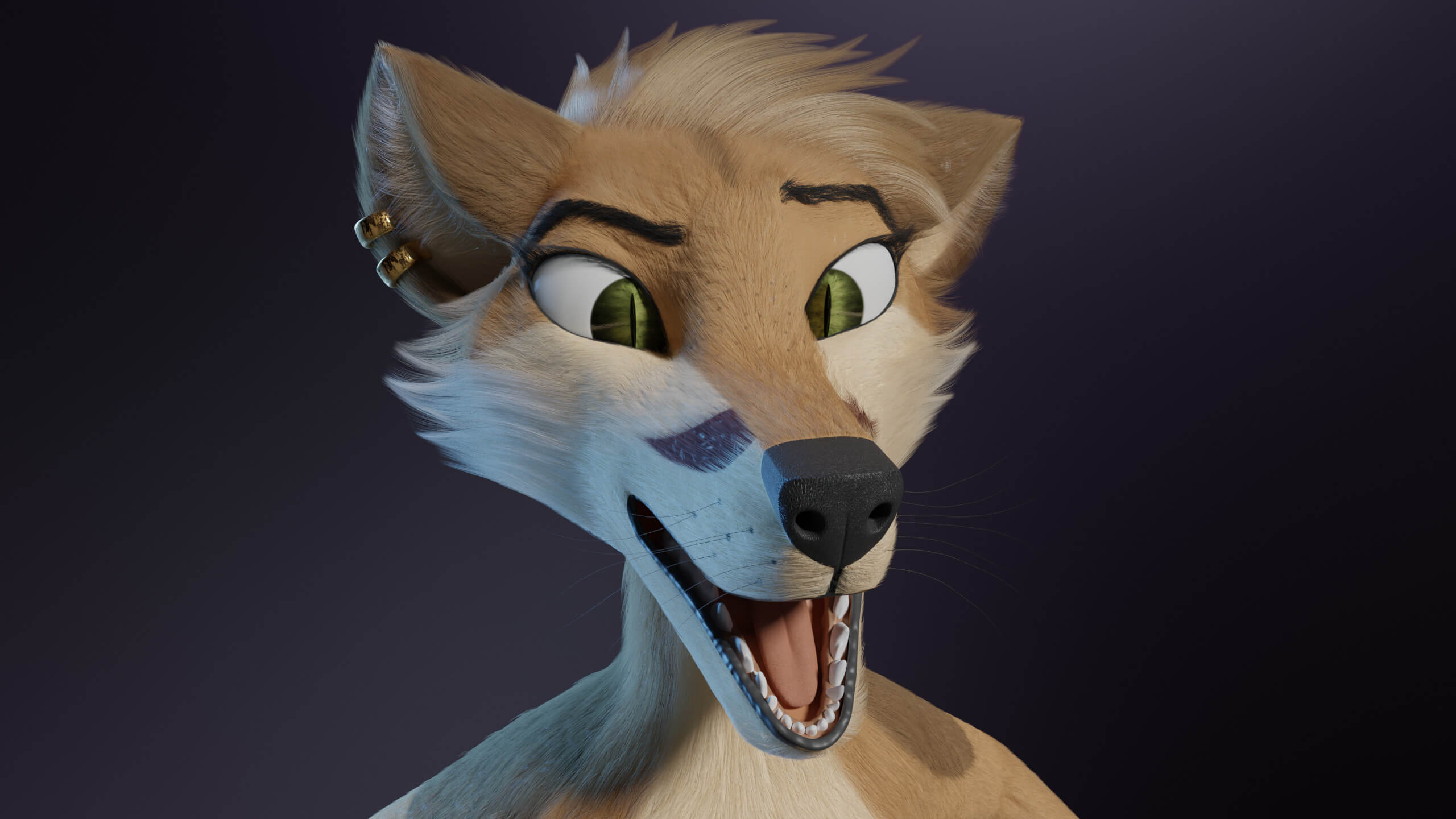 Athena Anthro Fox - 3D Model by CM Studios