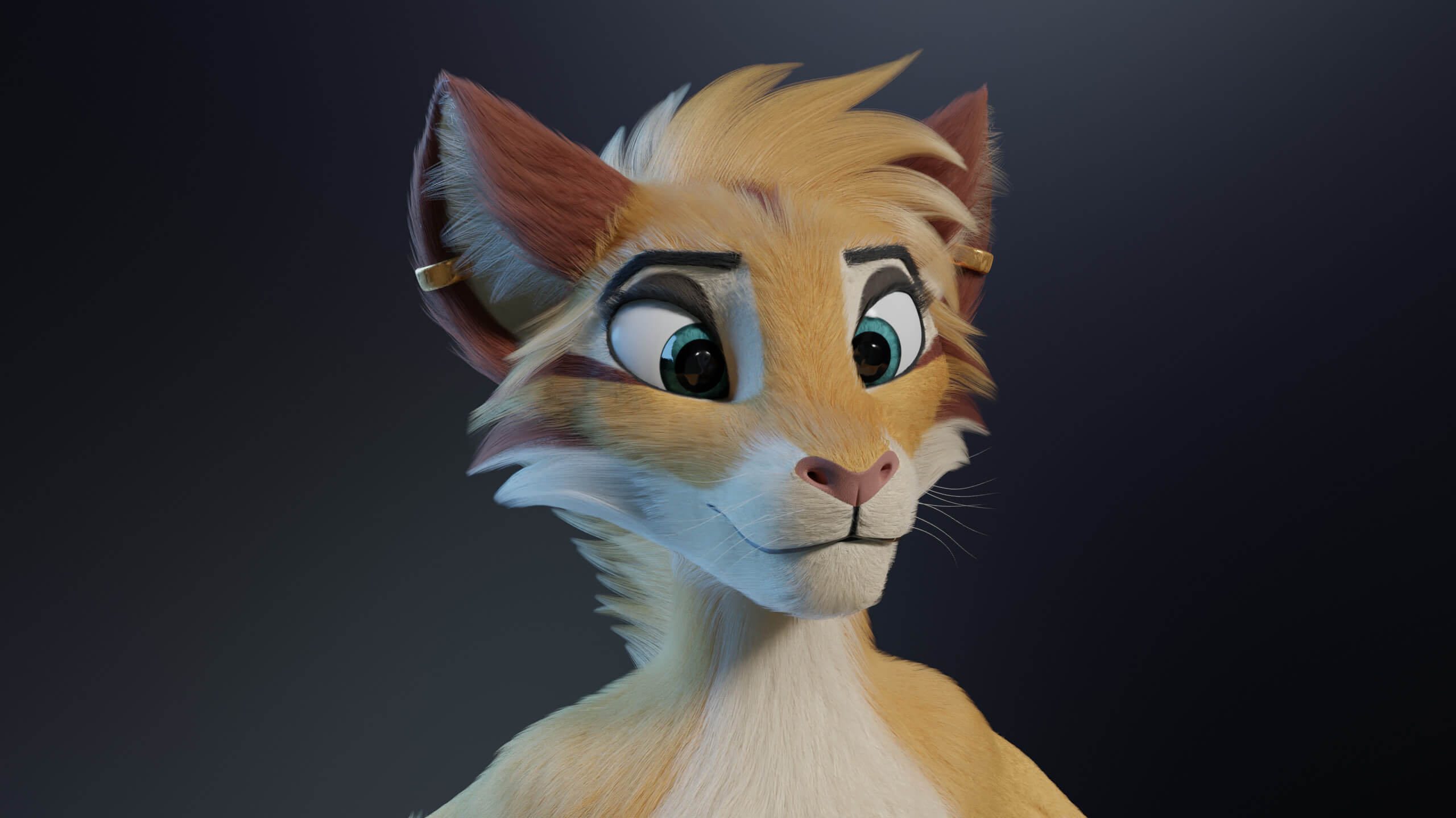 Aurora Anthro Cat - 3D Model by CM Studios