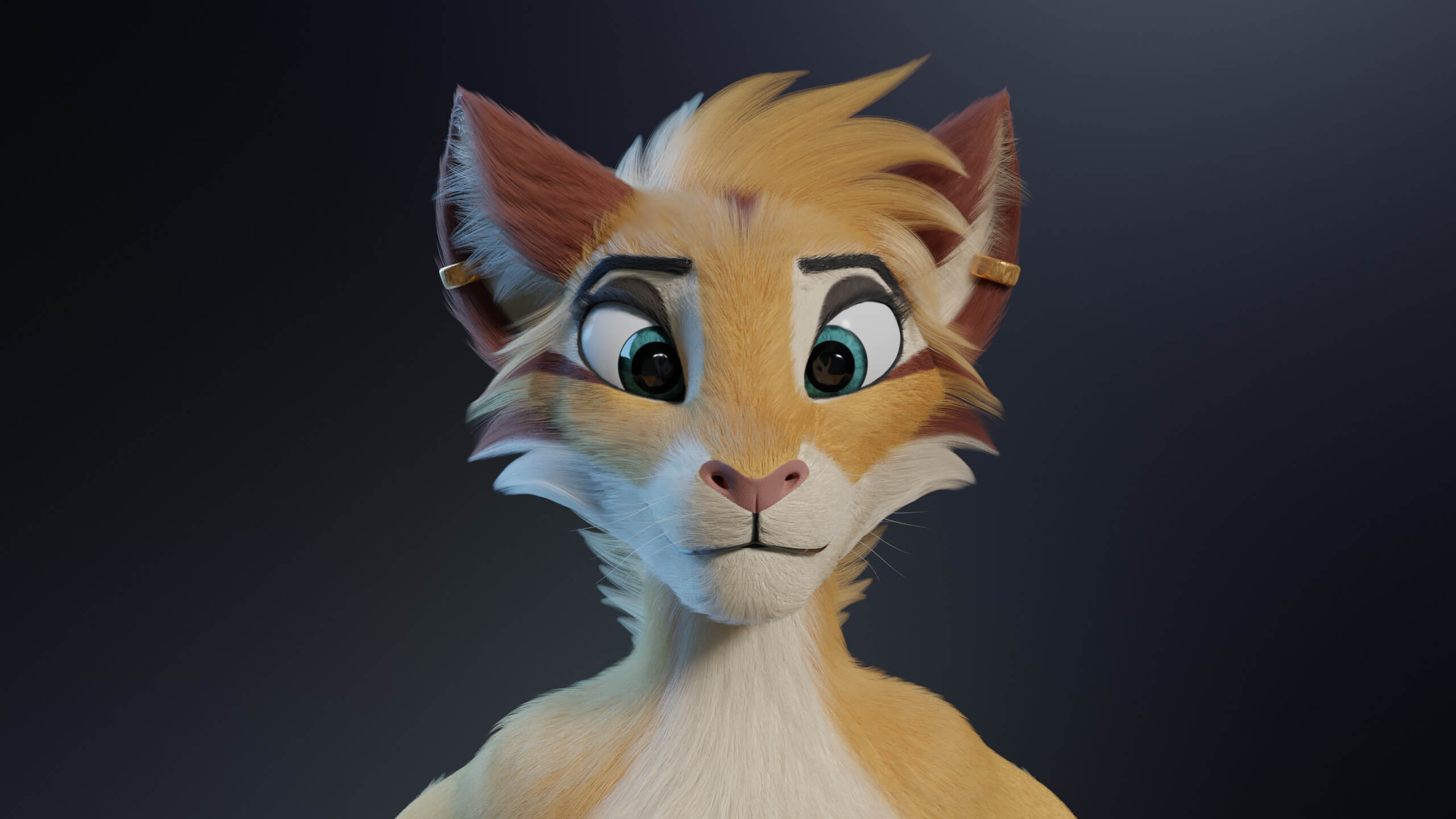 Aurora Anthro Cat - 3D Model by CM Studios