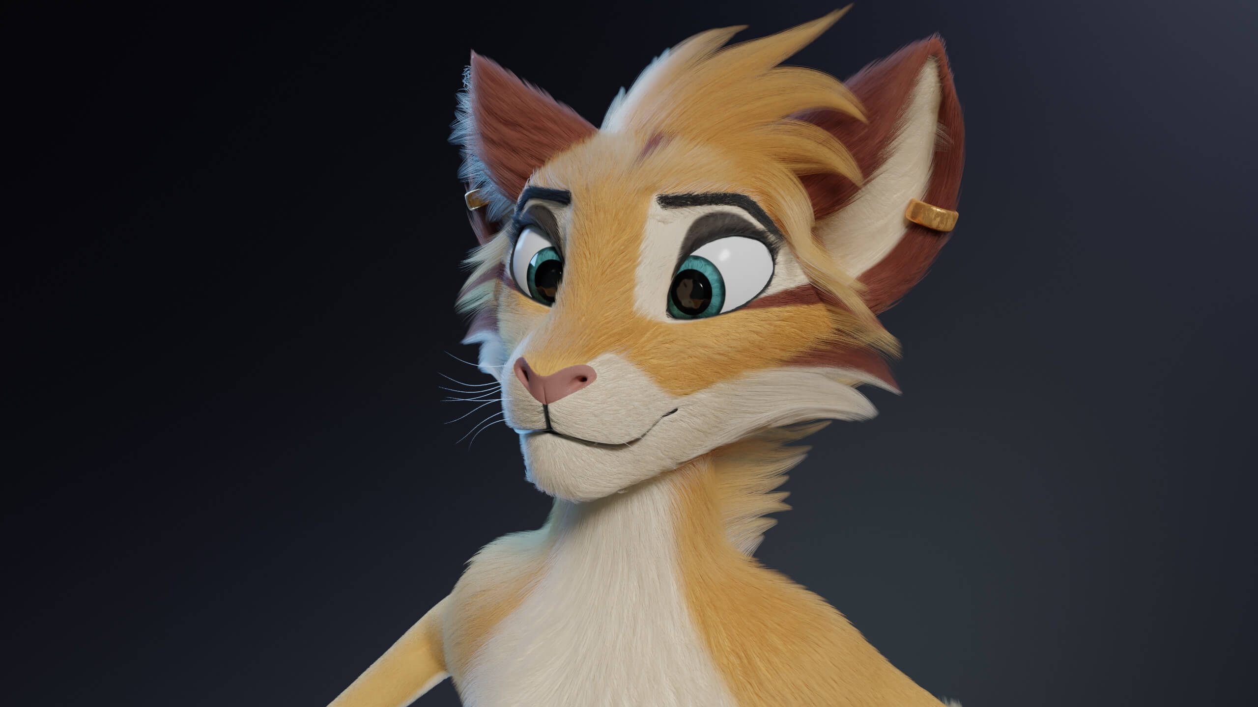 Aurora Anthro Cat - 3D Model by CM Studios