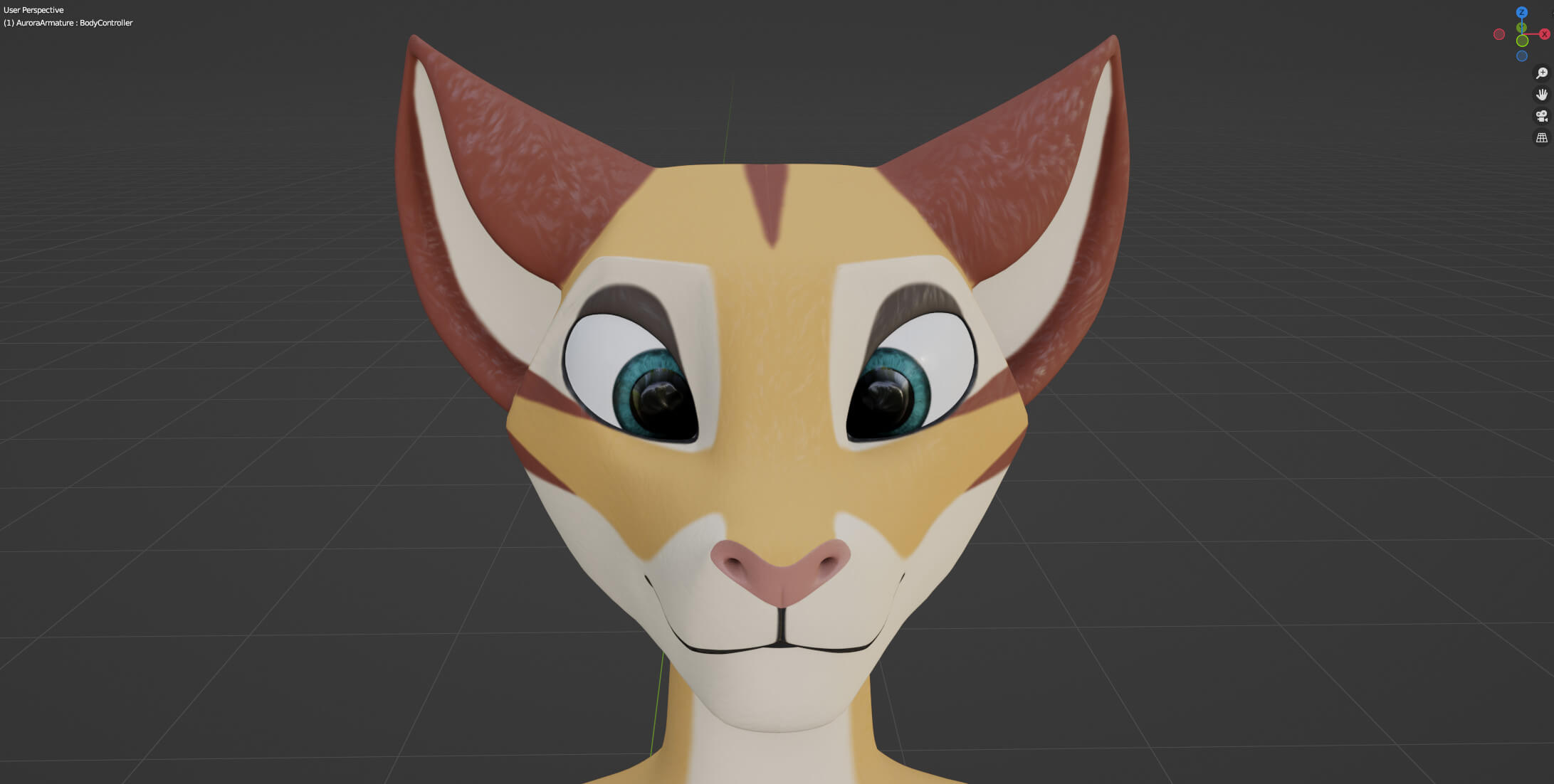 Aurora Anthro Cat - 3D Model by CM Studios