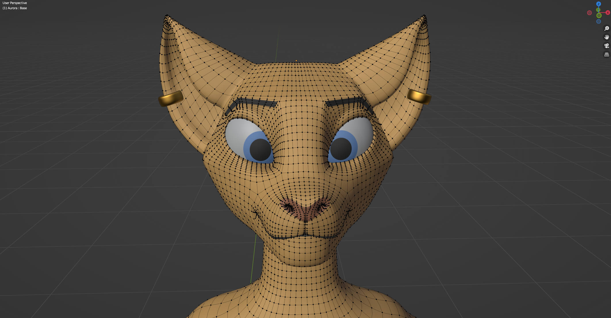 Aurora Anthro Cat - 3D Model by CM Studios