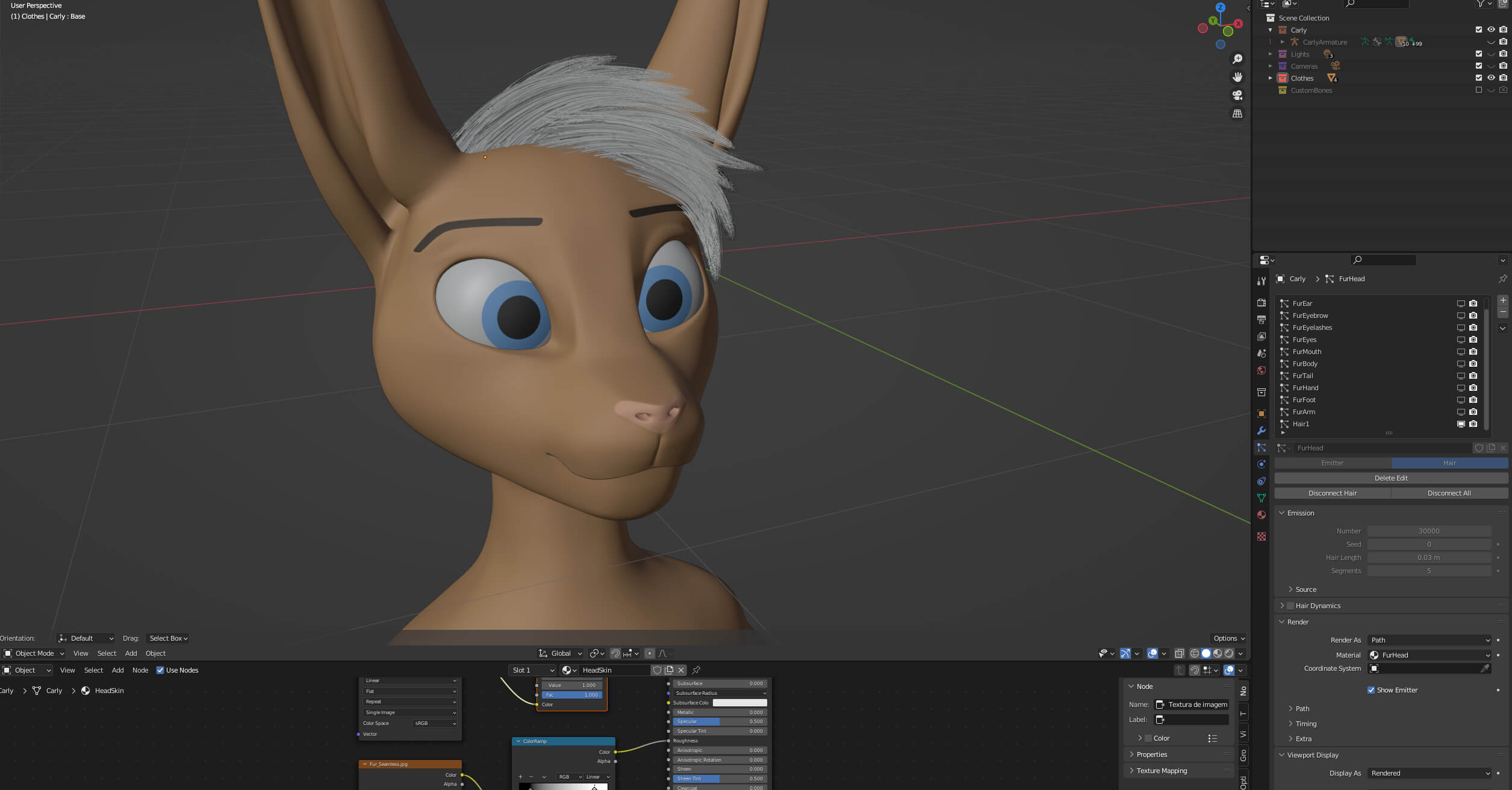 Carly Anthro Rabbit - 3D Model by CM Studios