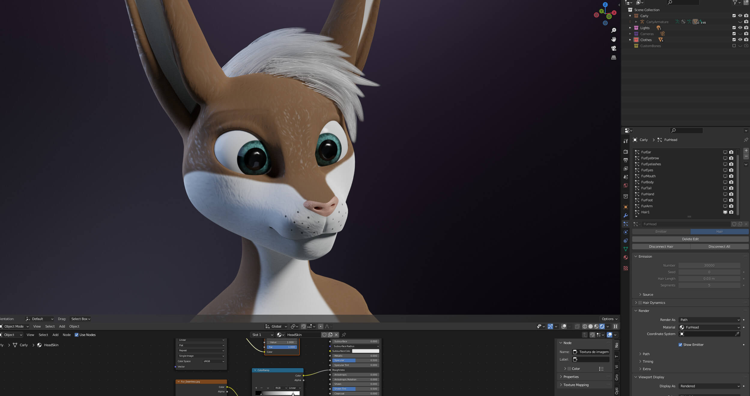 Carly Anthro Rabbit - 3D Model by CM Studios