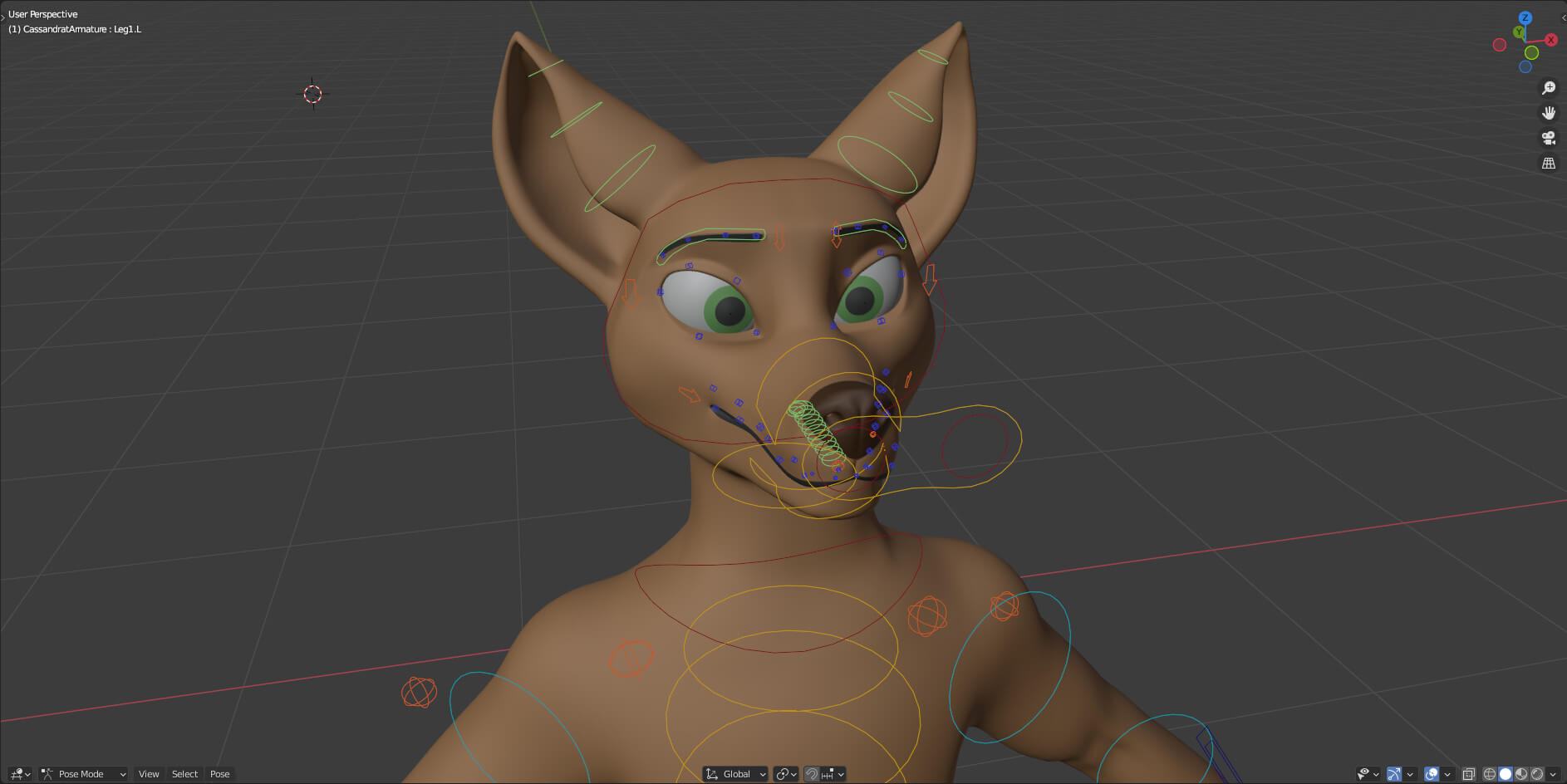 Cassandra Anthro Wolf - 3D Model by CM Studios