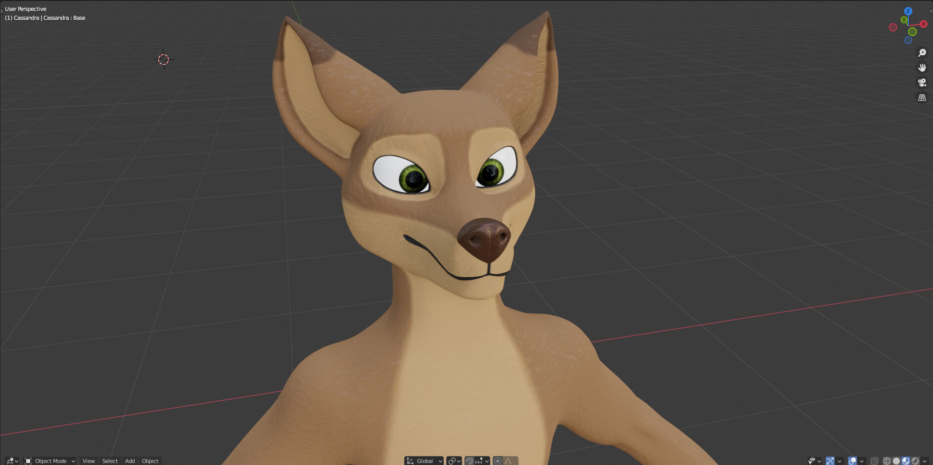 Cassandra Anthro Wolf - 3D Model by CM Studios