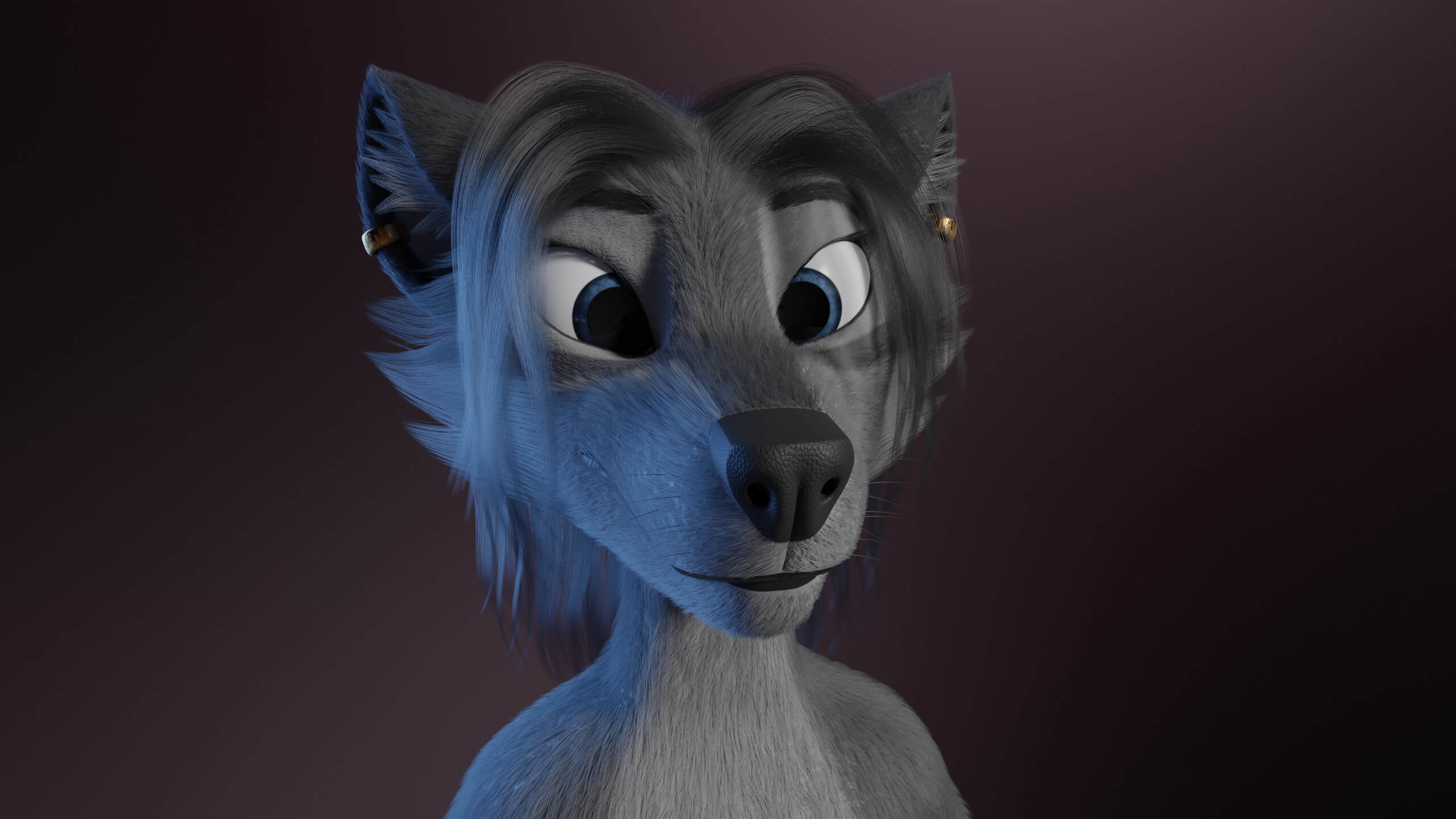 Claire Anthro Wolf - 3D Model by CM Studios