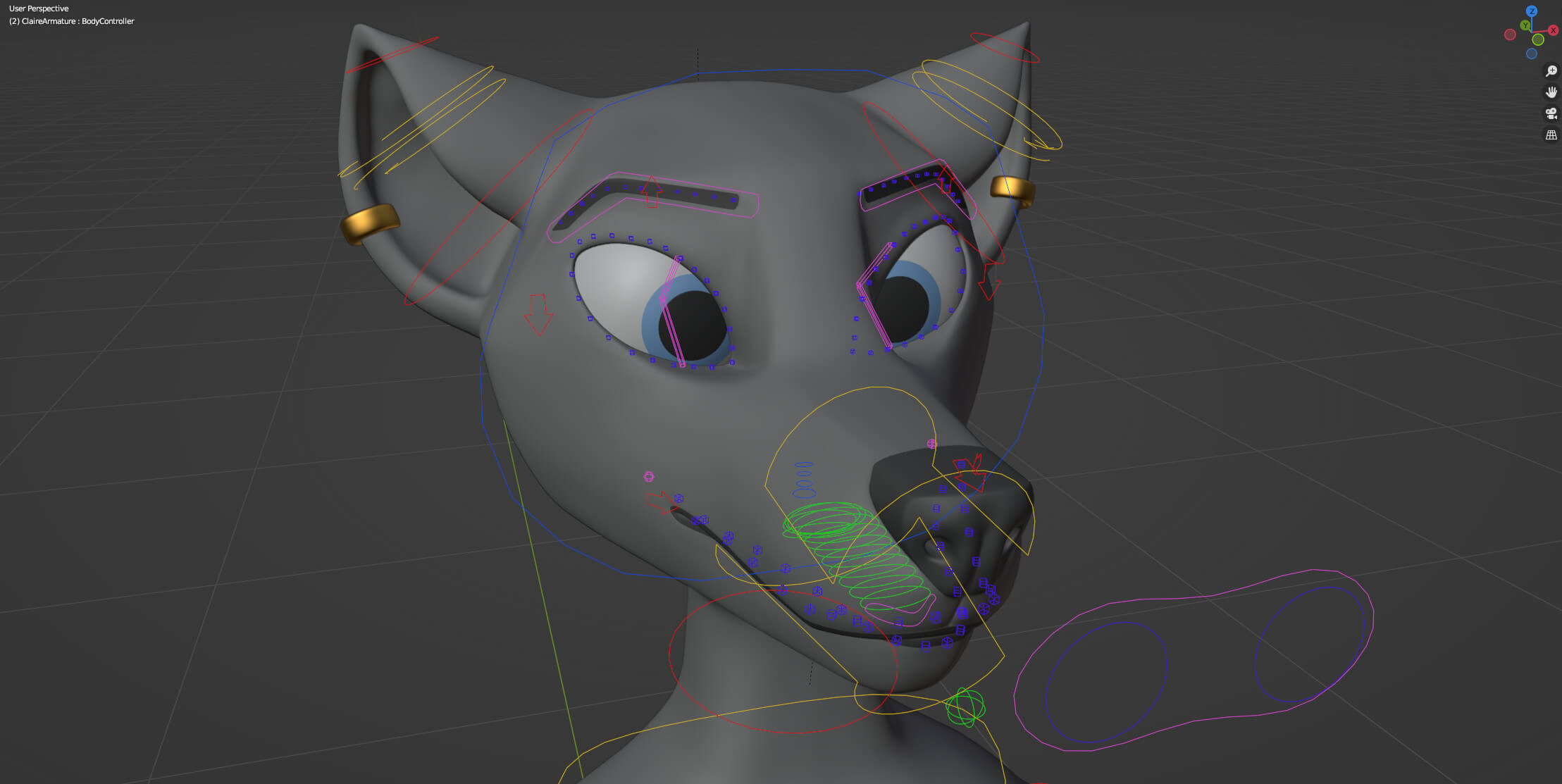Claire Anthro Wolf - 3D Model by CM Studios