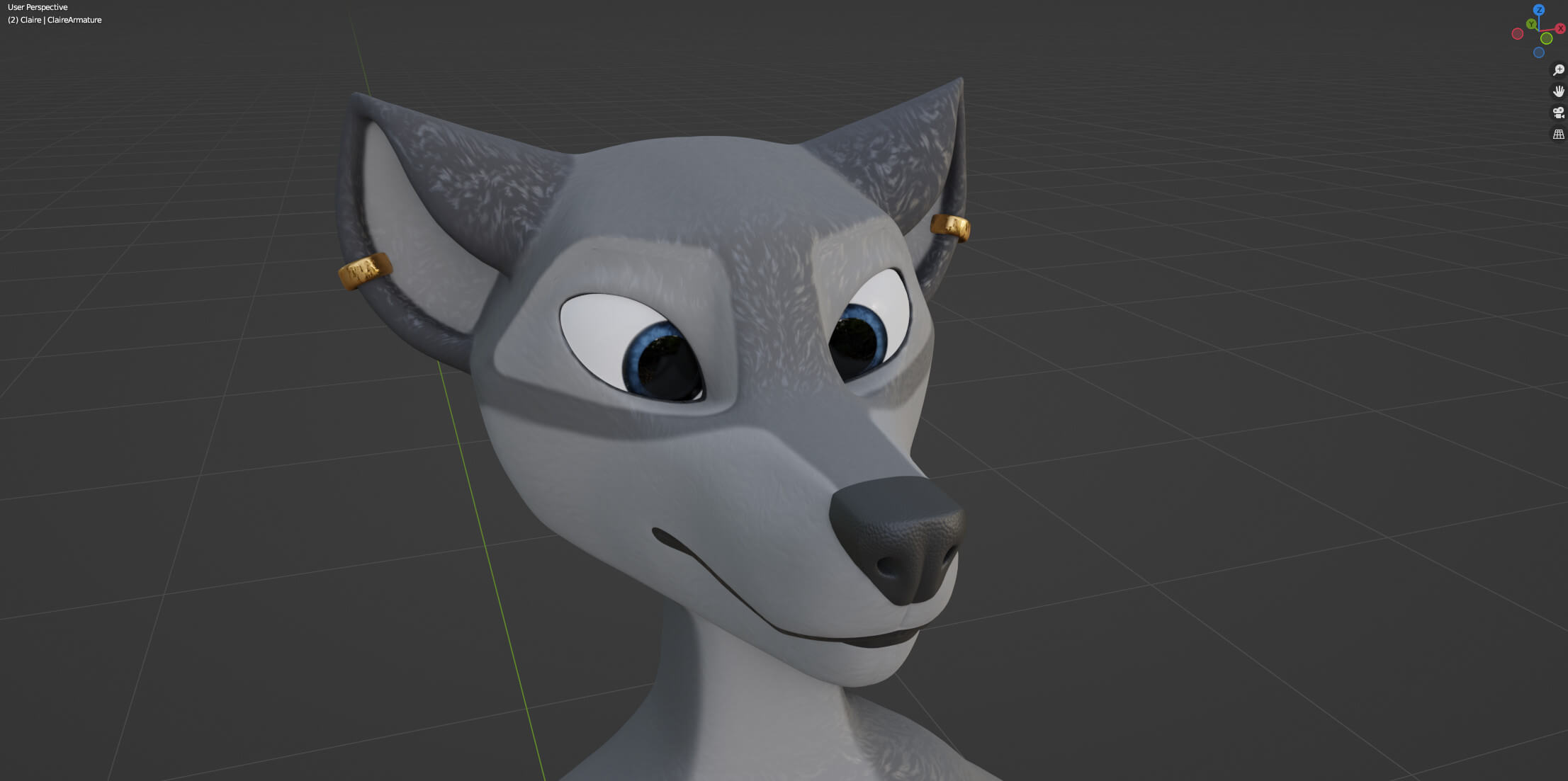 Claire Anthro Wolf - 3D Model by CM Studios