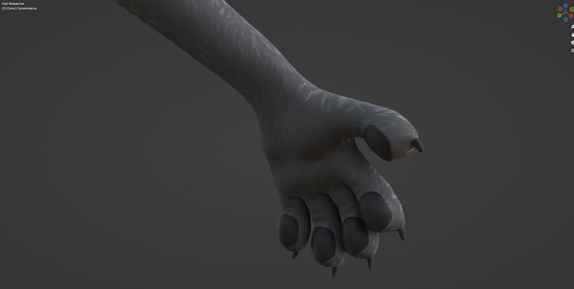 Claire Anthro Wolf - 3D Model by CM Studios