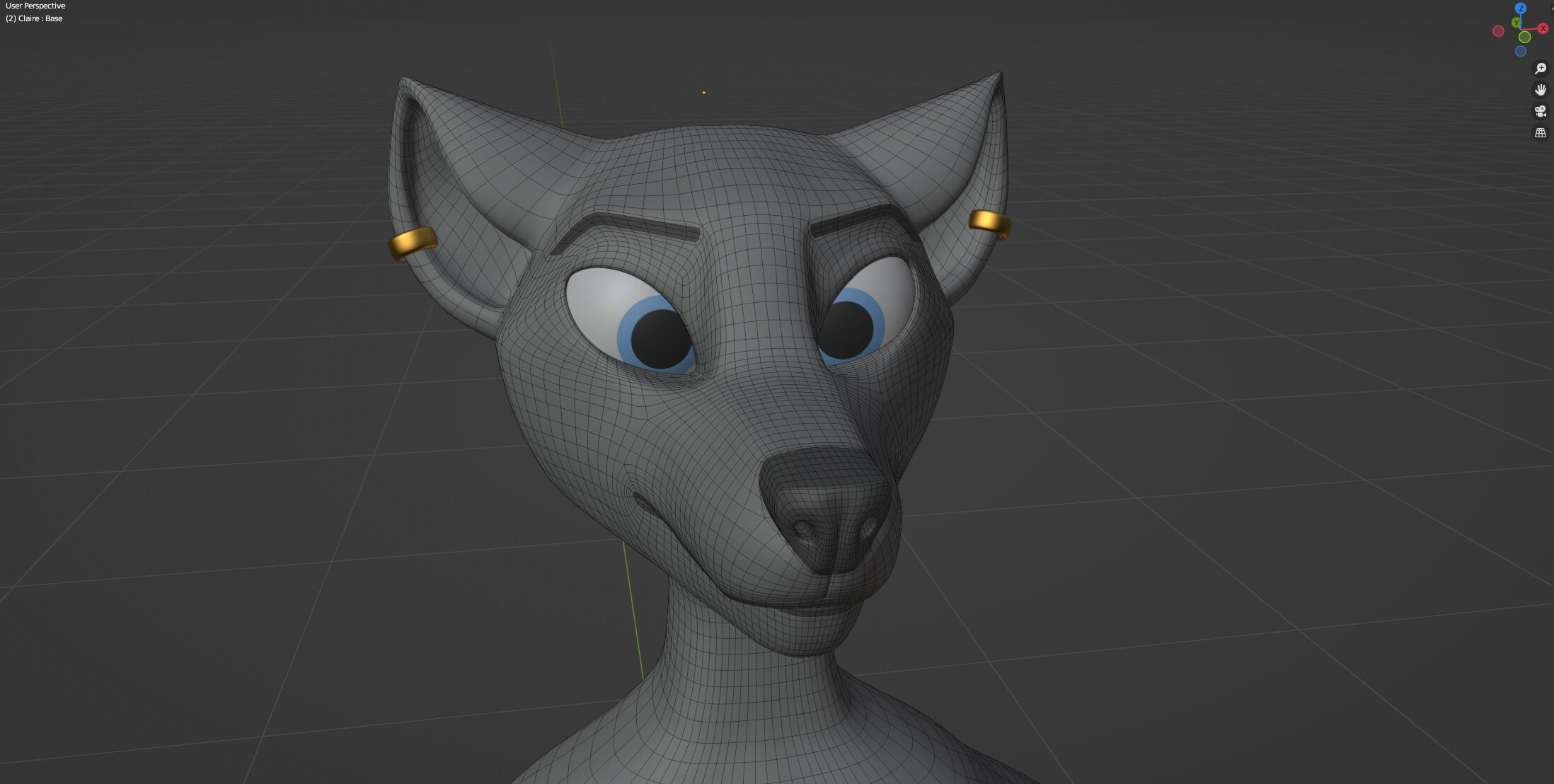 Claire Anthro Wolf - 3D Model by CM Studios