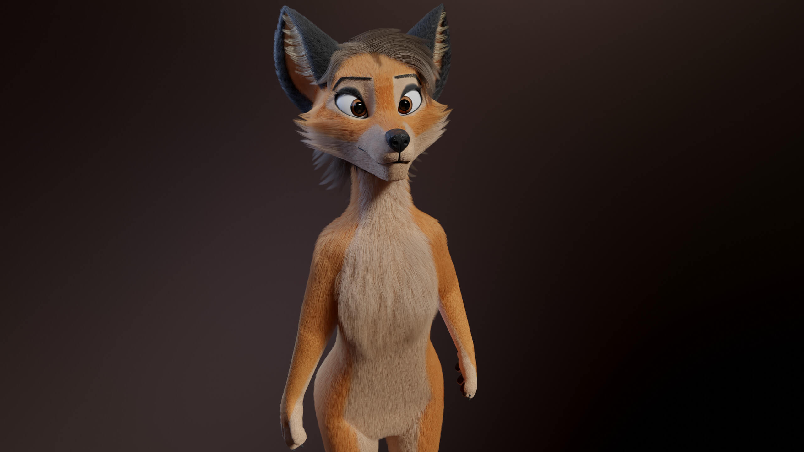 Dakota Anthro Fox - 3D Model by CM Studios