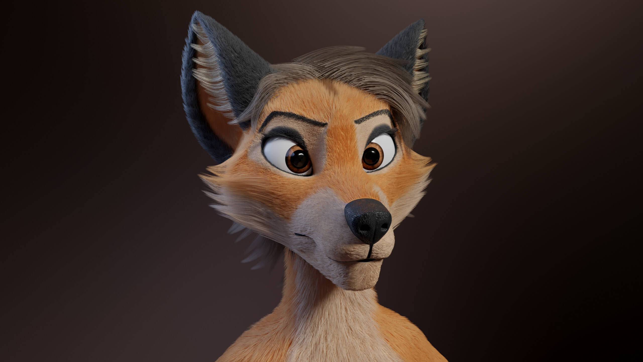 Dakota Anthro Fox - 3D Model by CM Studios