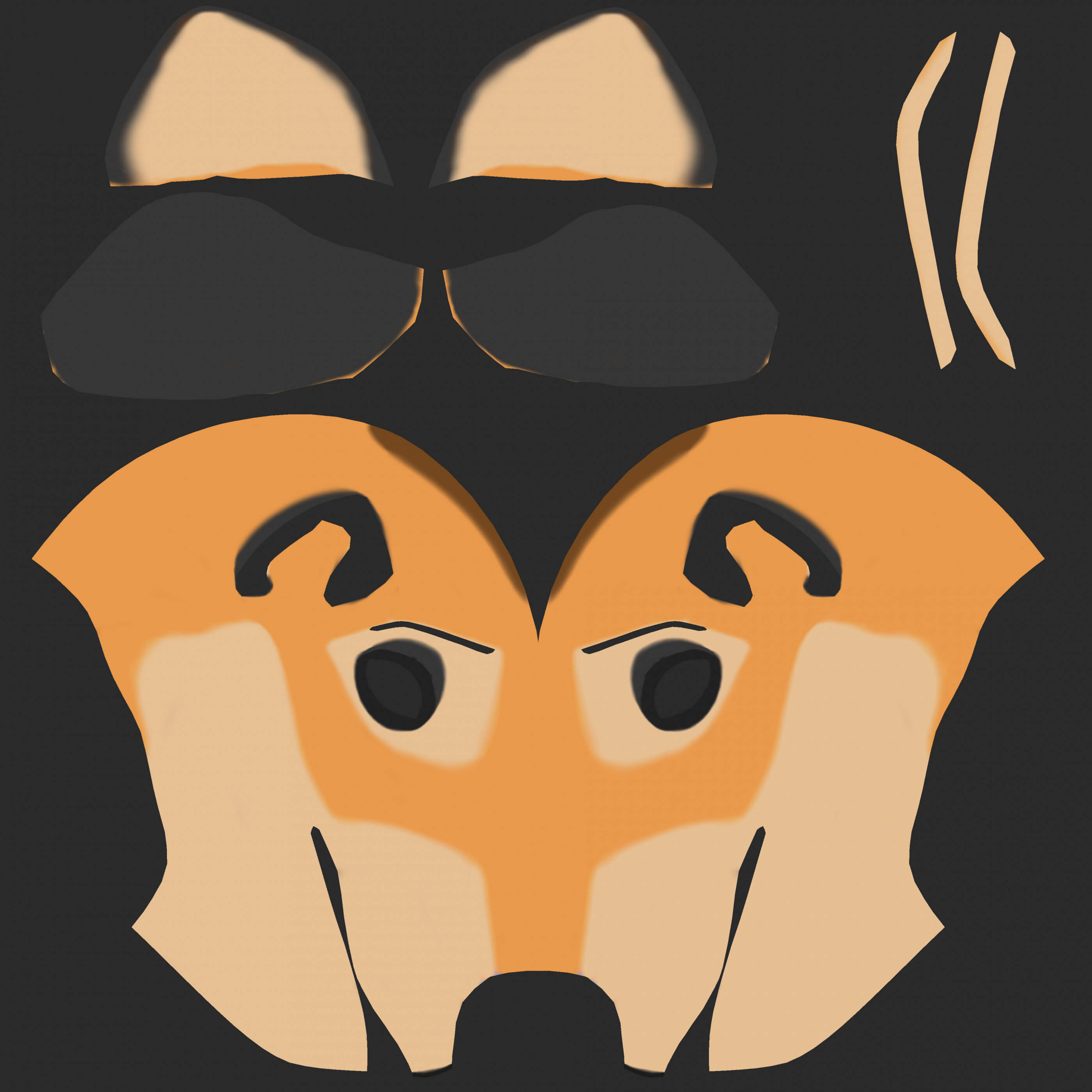Dakota Anthro Fox - 3D Model by CM Studios