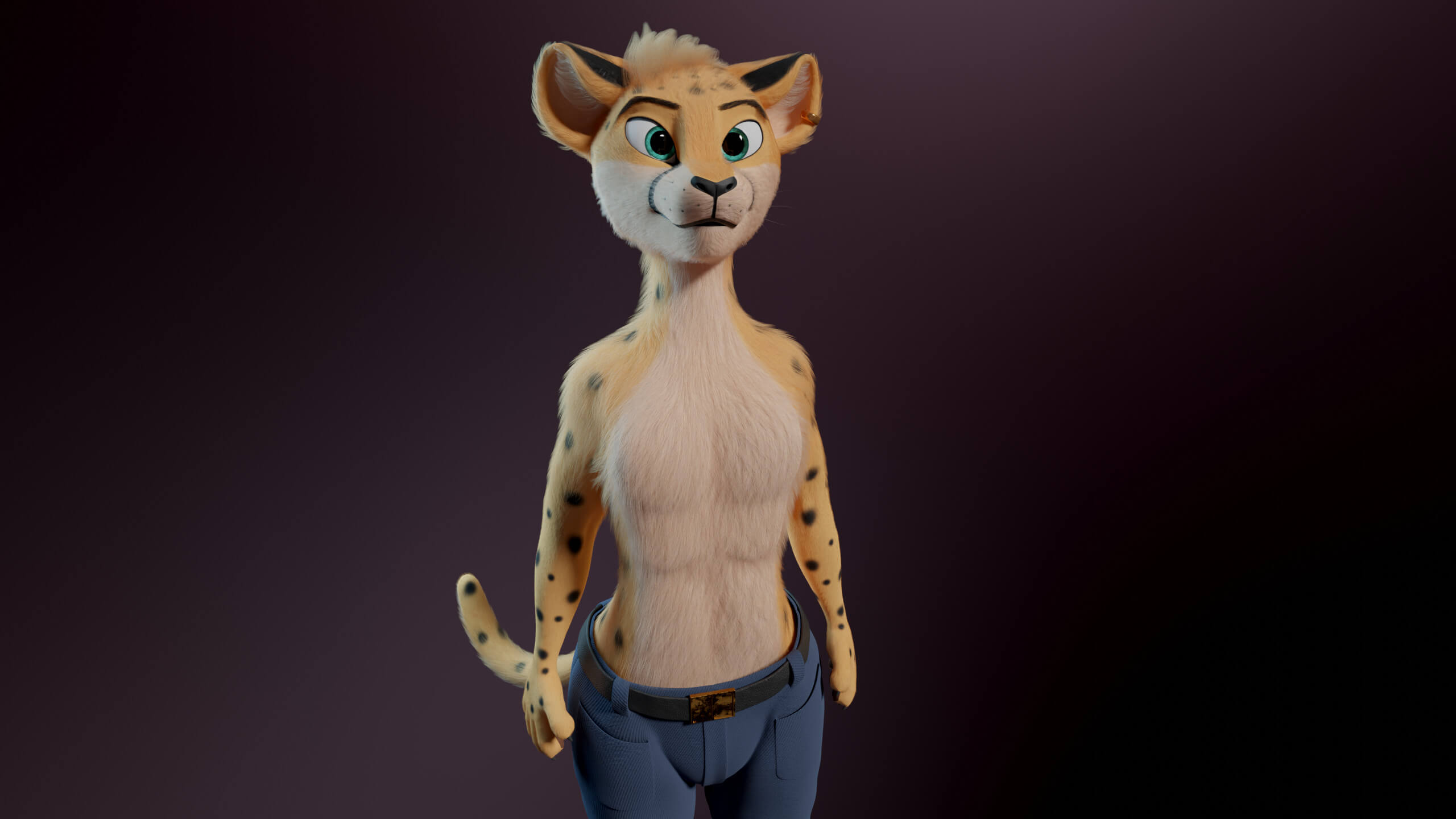 David Anthro Cheetah - 3D Model by CM Studios