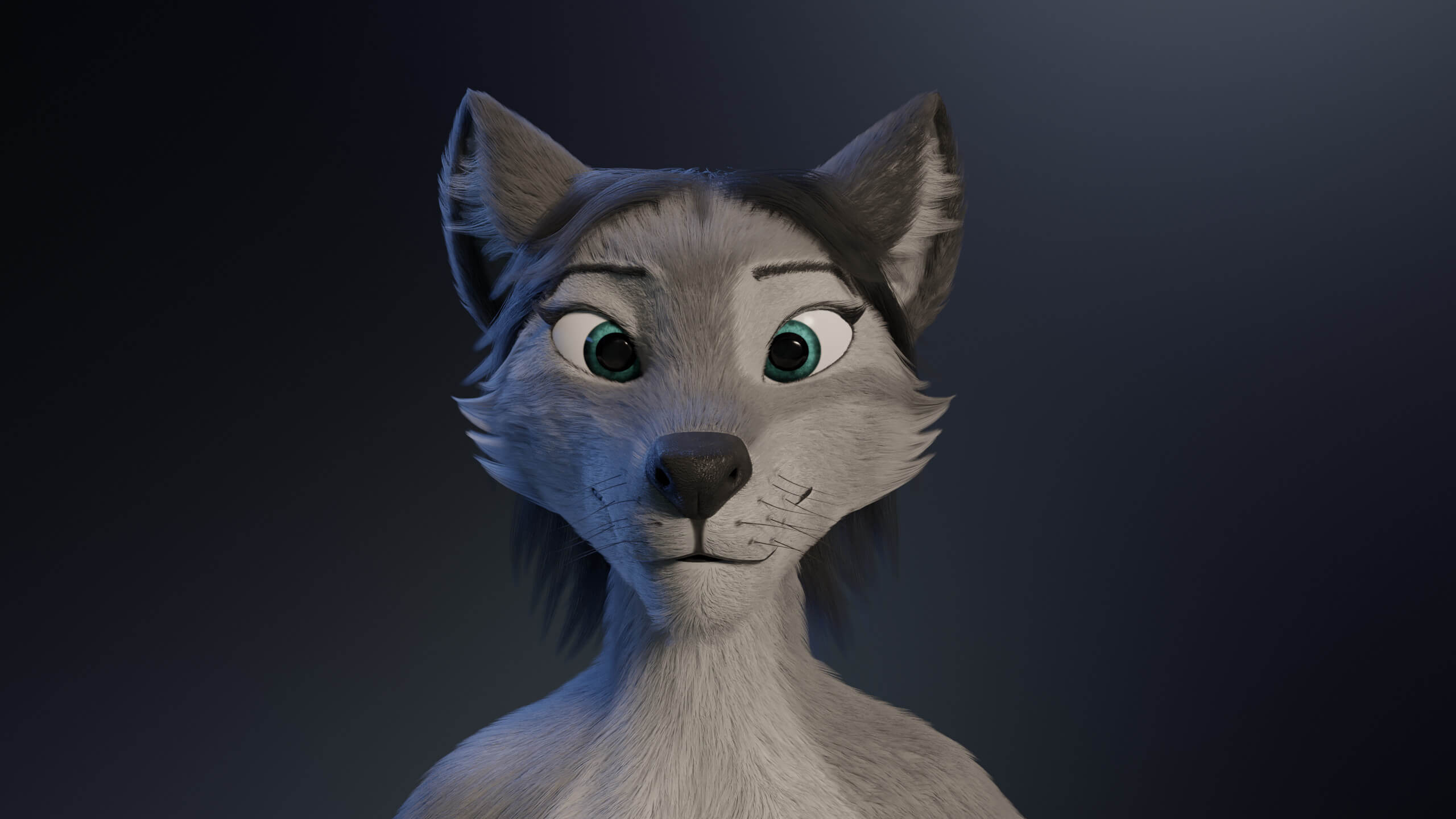 Eva Anthro Wolf - 3D Model by CM Studios