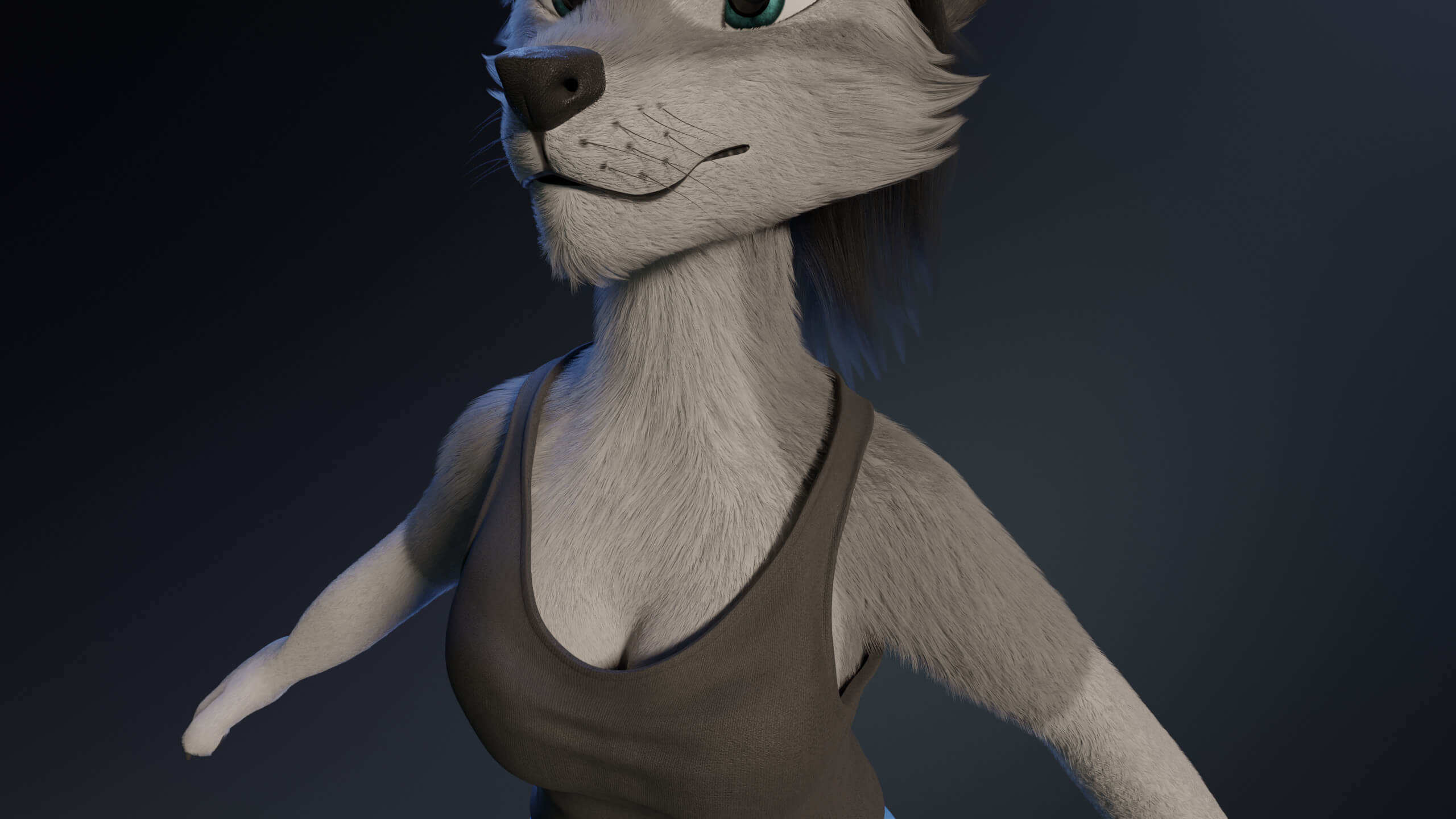 Eva Anthro Wolf - 3D Model by CM Studios