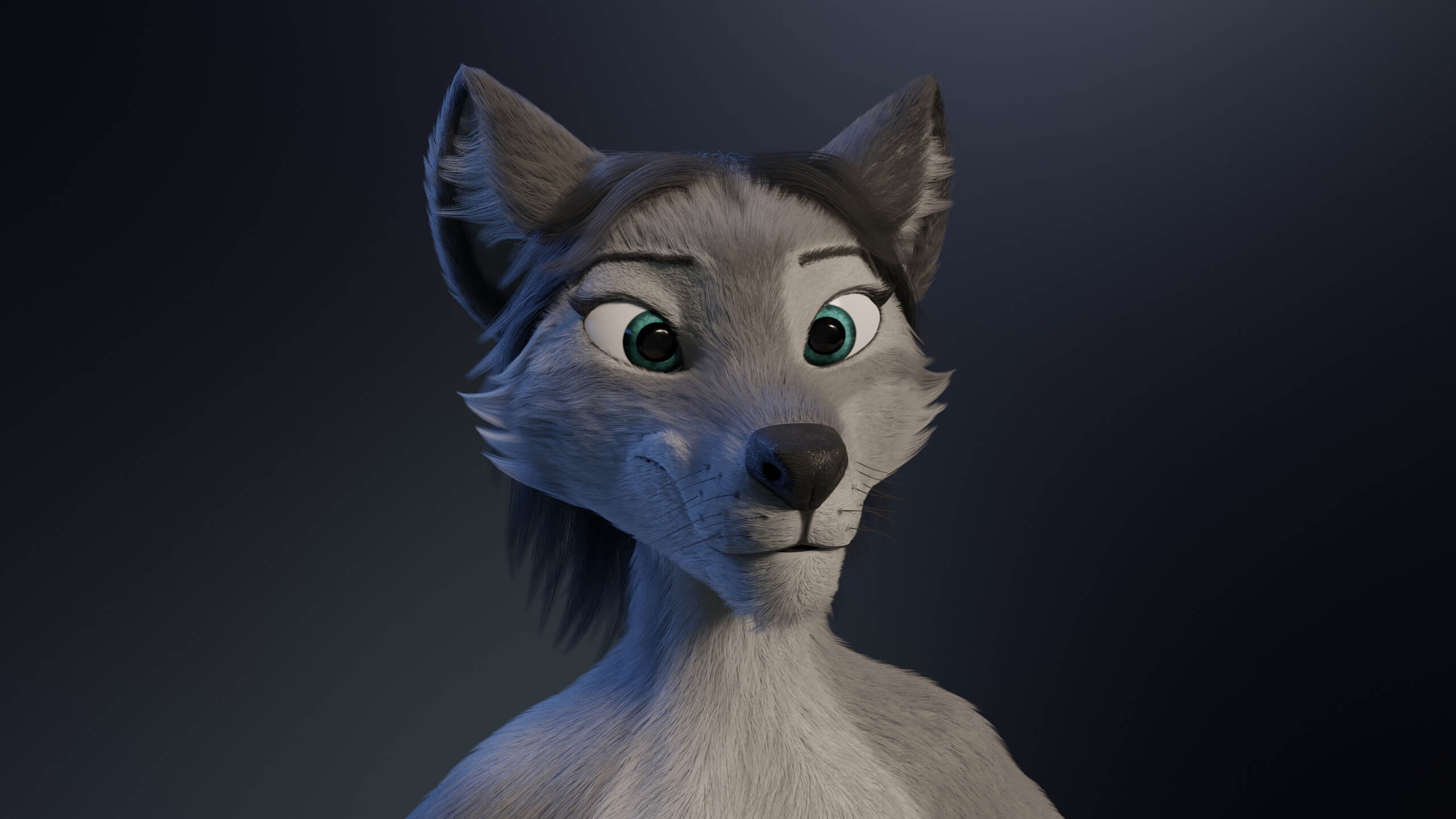 Eva Anthro Wolf - 3D Model by CM Studios