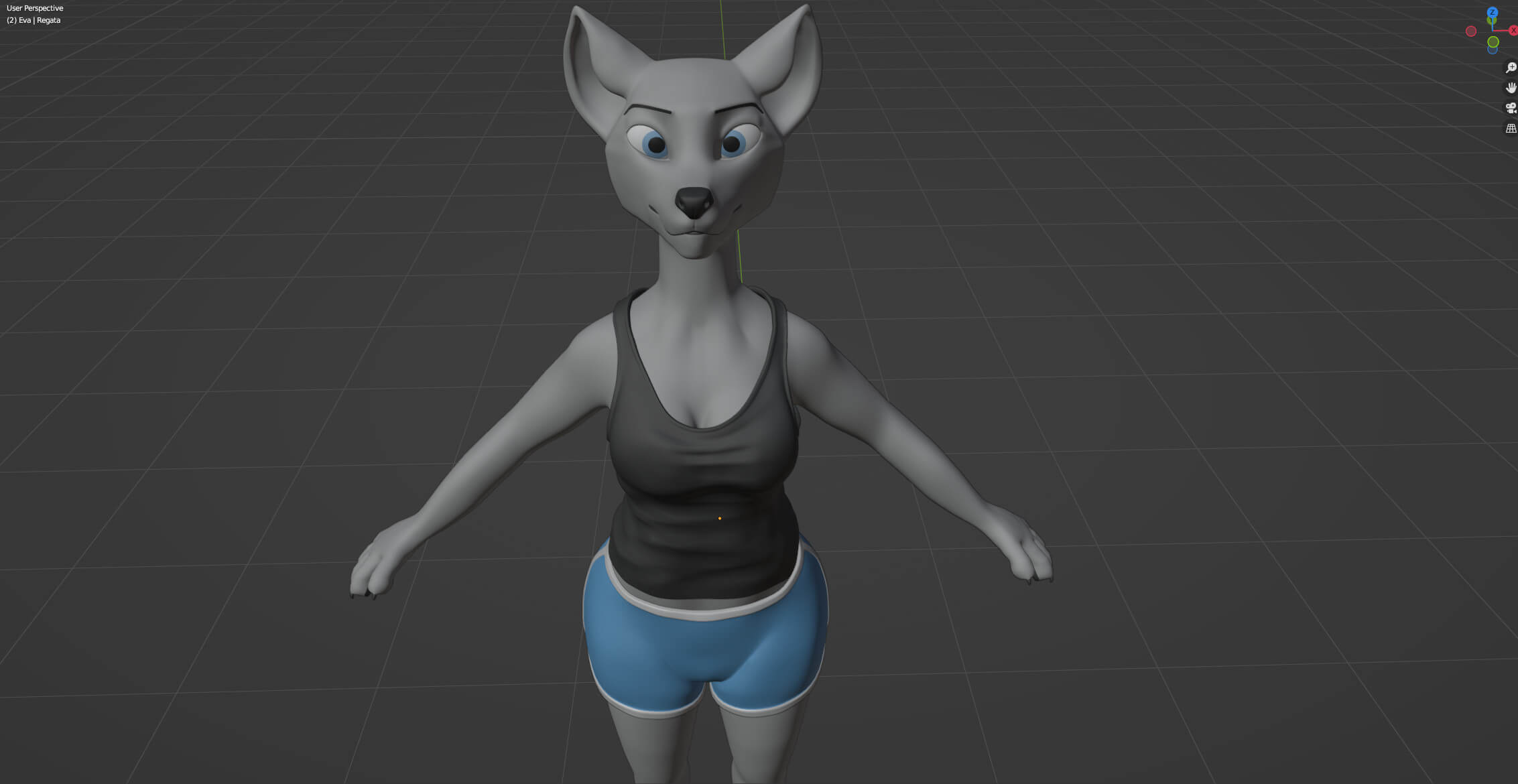 Eva Anthro Wolf - 3D Model by CM Studios