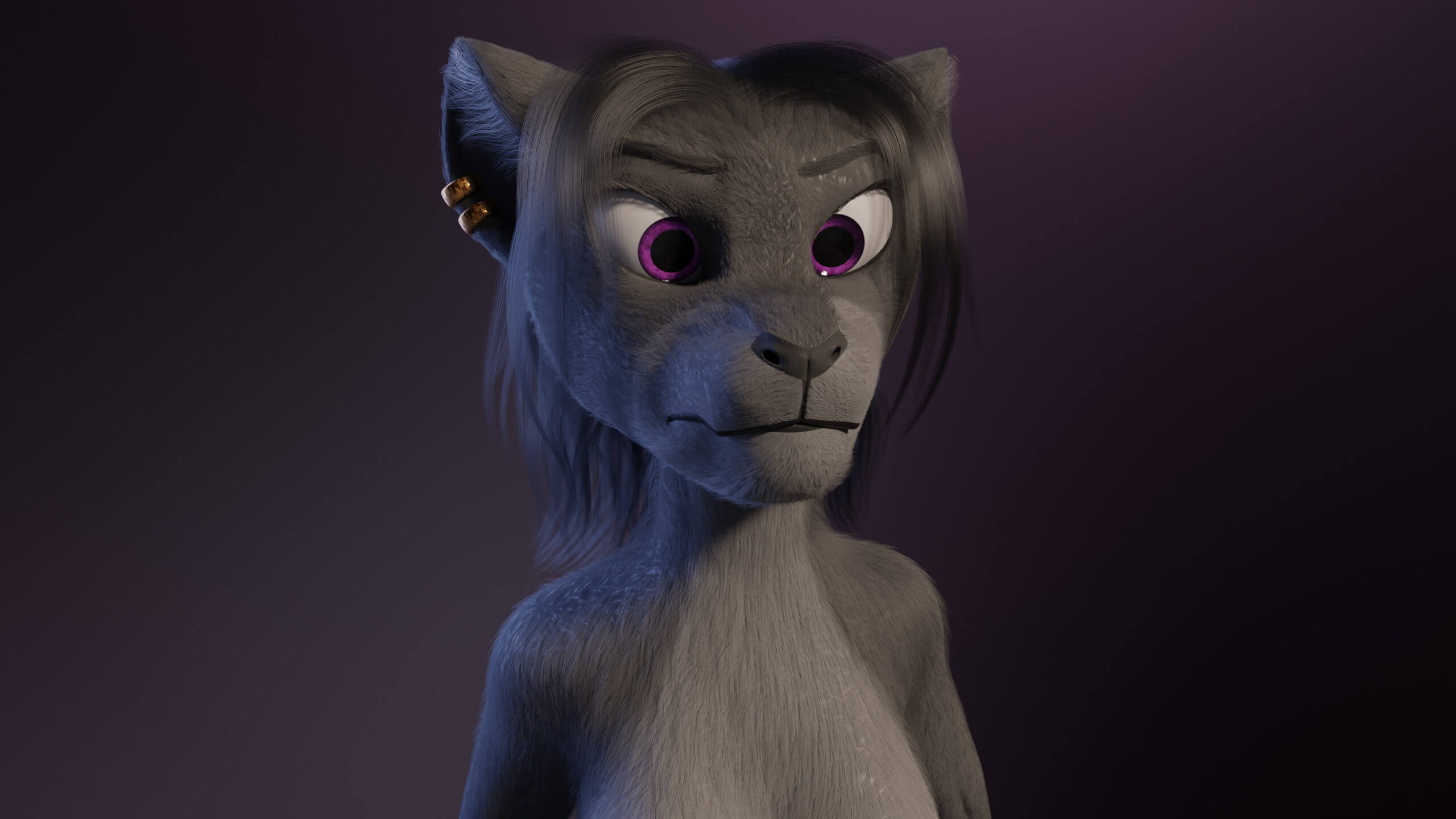 Faye Anthro Panther - 3D Model by CM Studios