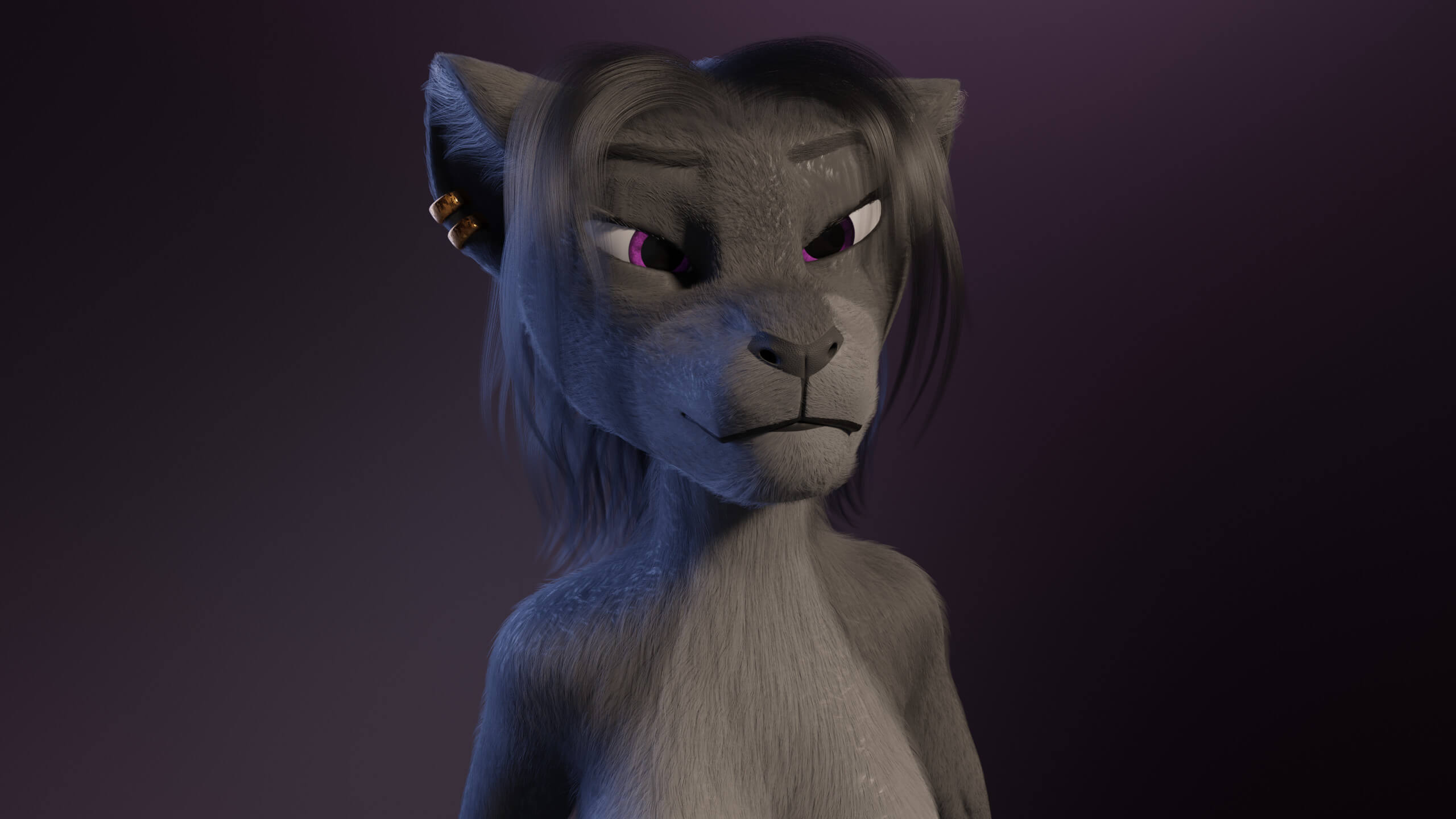 Faye Anthro Panther - 3D Model by CM Studios