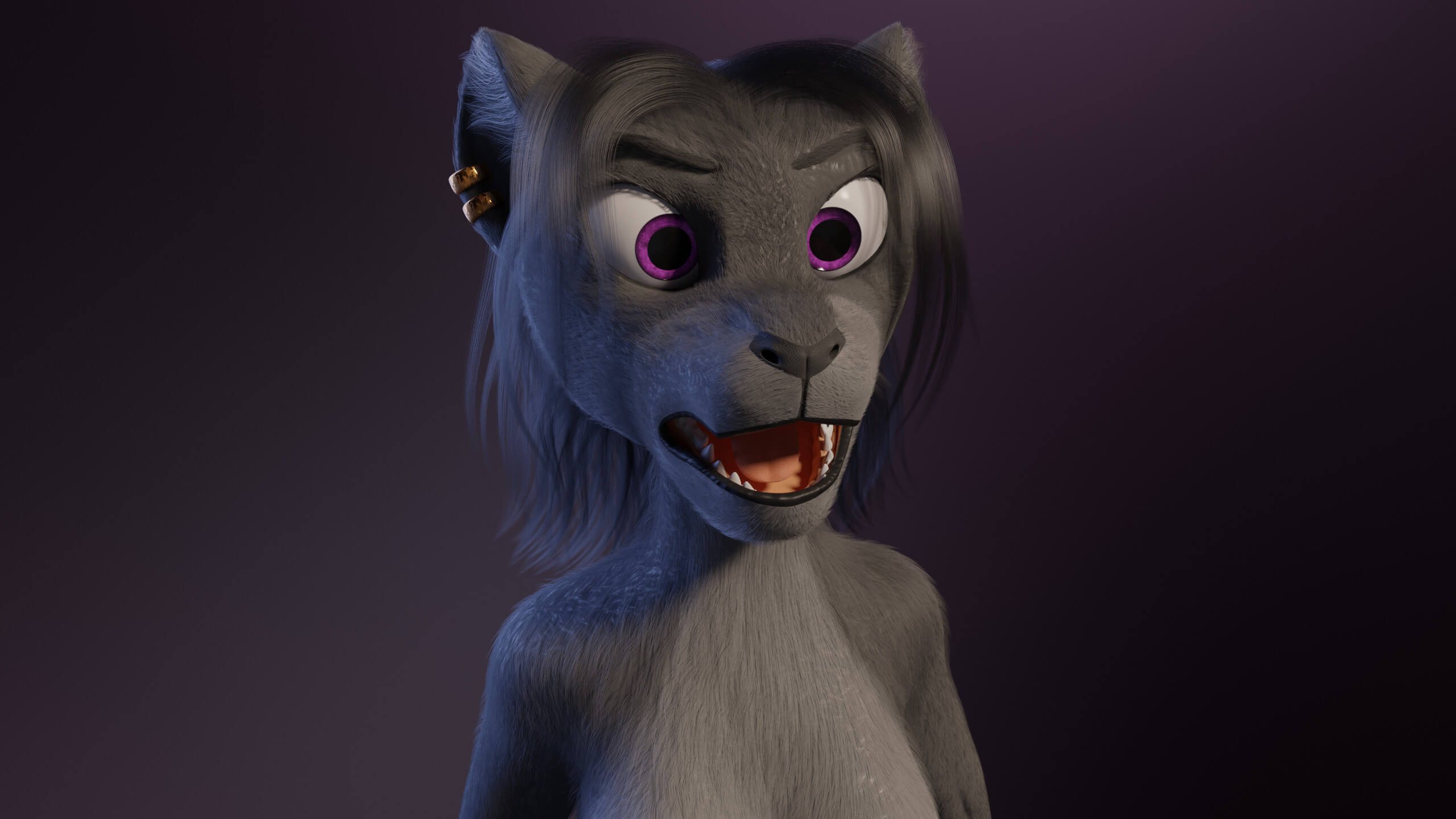 Faye Anthro Panther - 3D Model by CM Studios