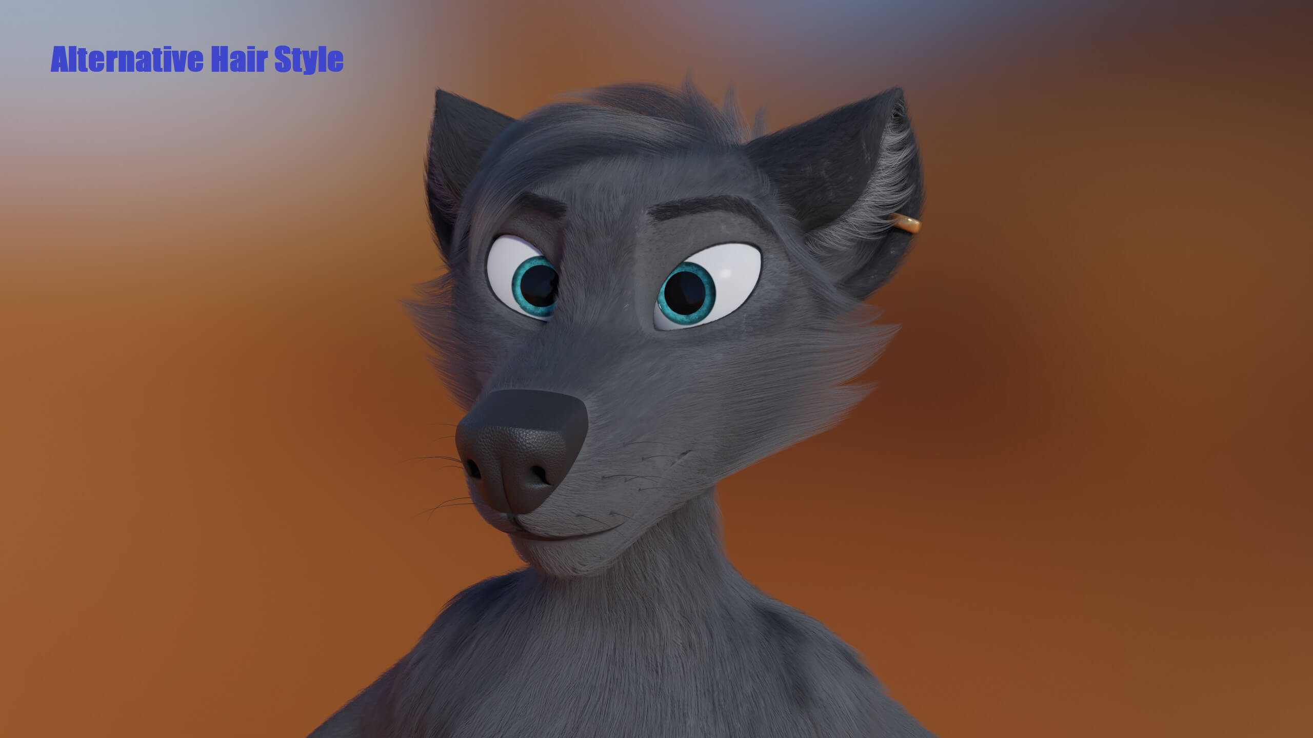 Fenrir Anthro Wolf - 3D Model by CM Studios